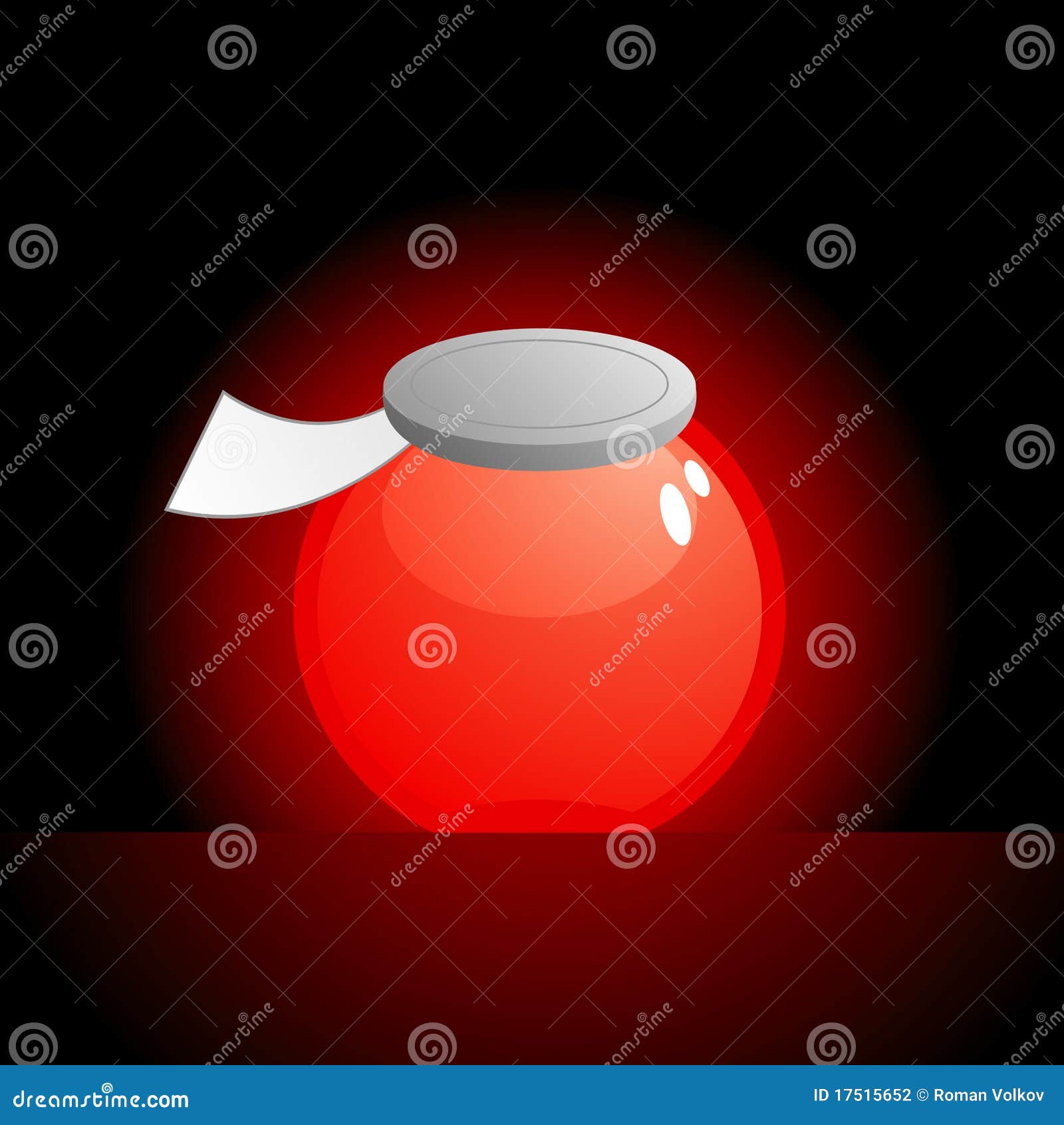 Red jam-jar stock vector. Illustration of traditional - 17515652