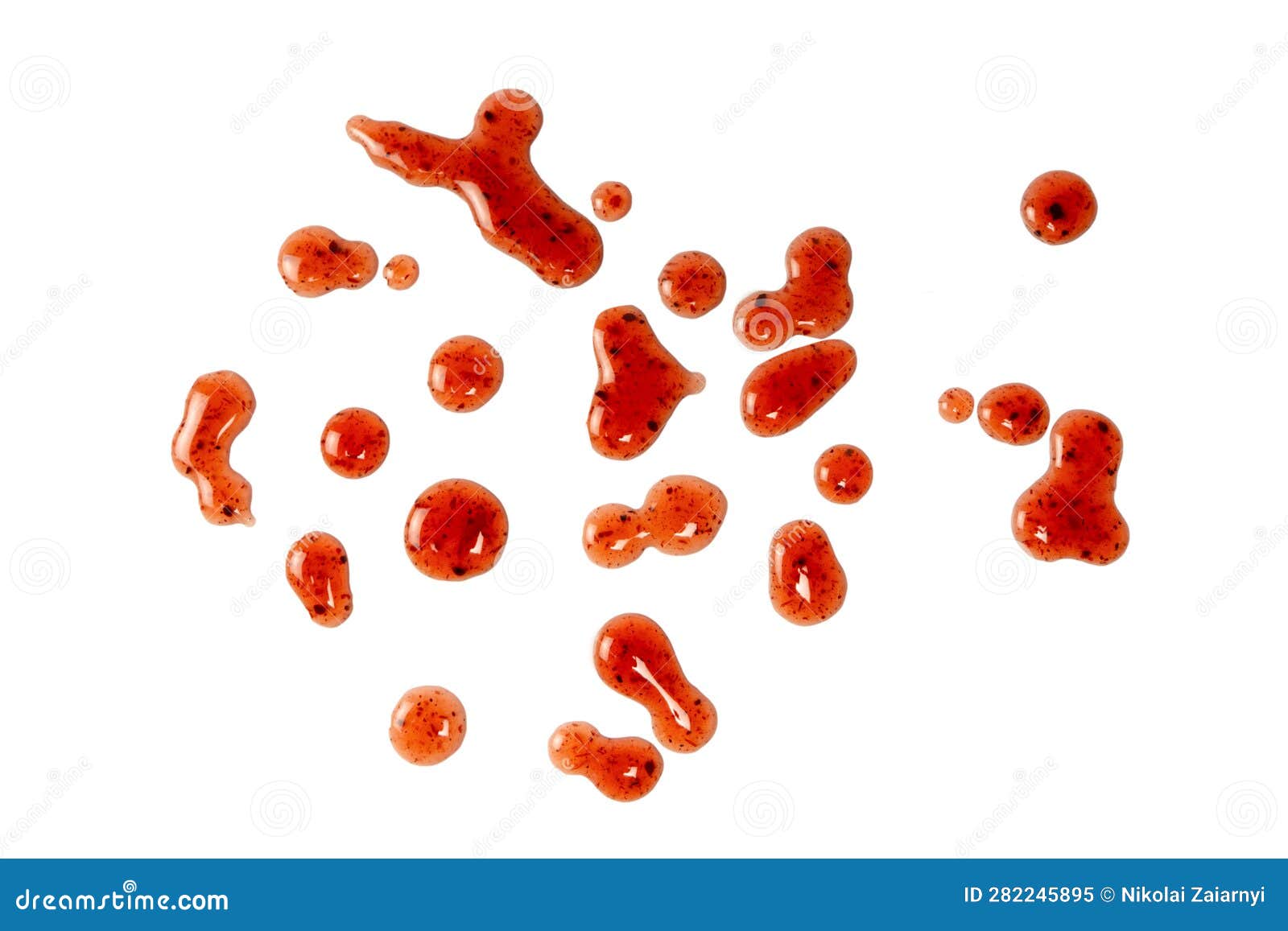 Red Jam Splashes Isolated on a White Background Stock Image - Image of ...