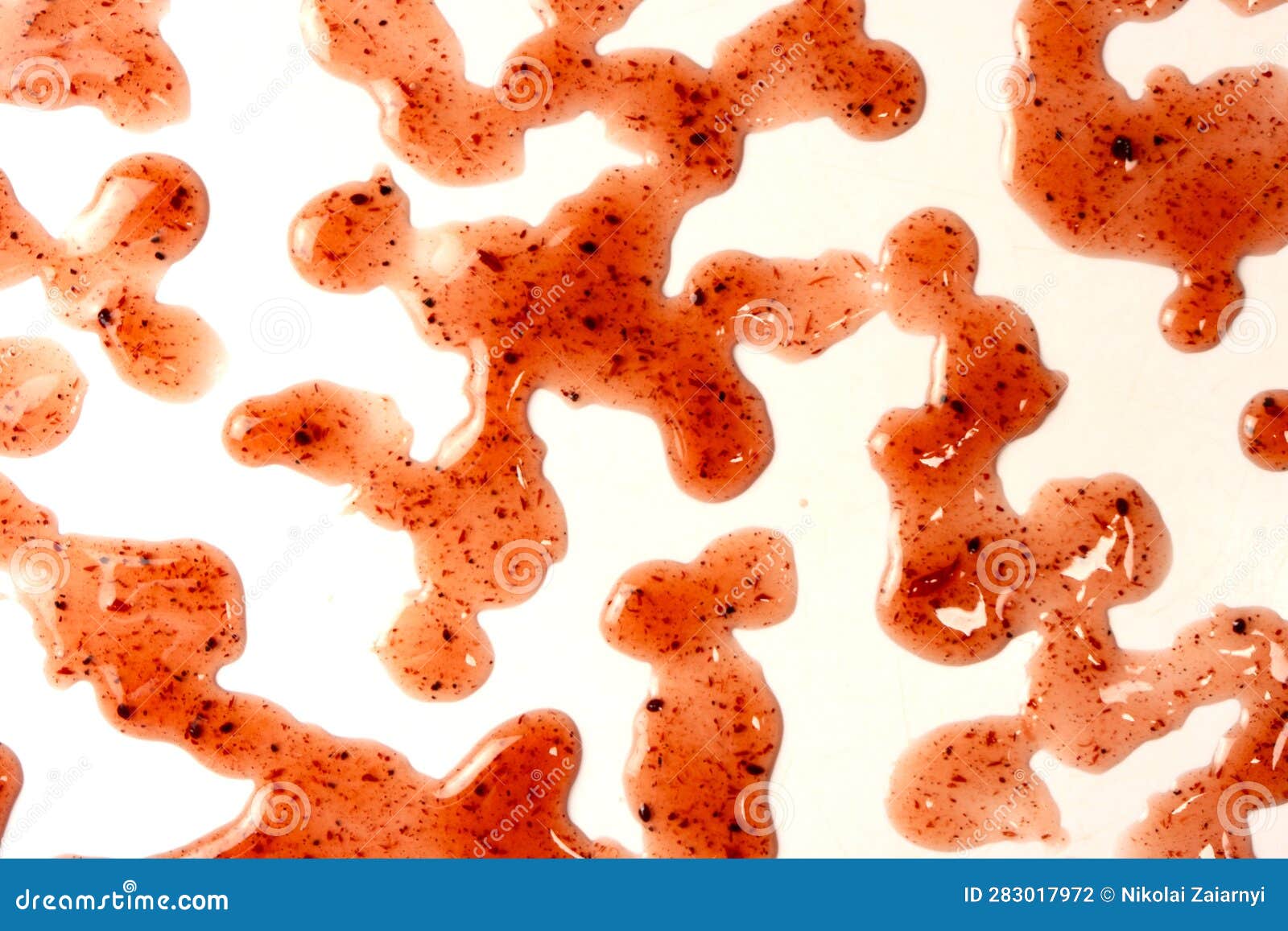 Red Jam Splashes Isolated on a White Background Stock Photo - Image of ...