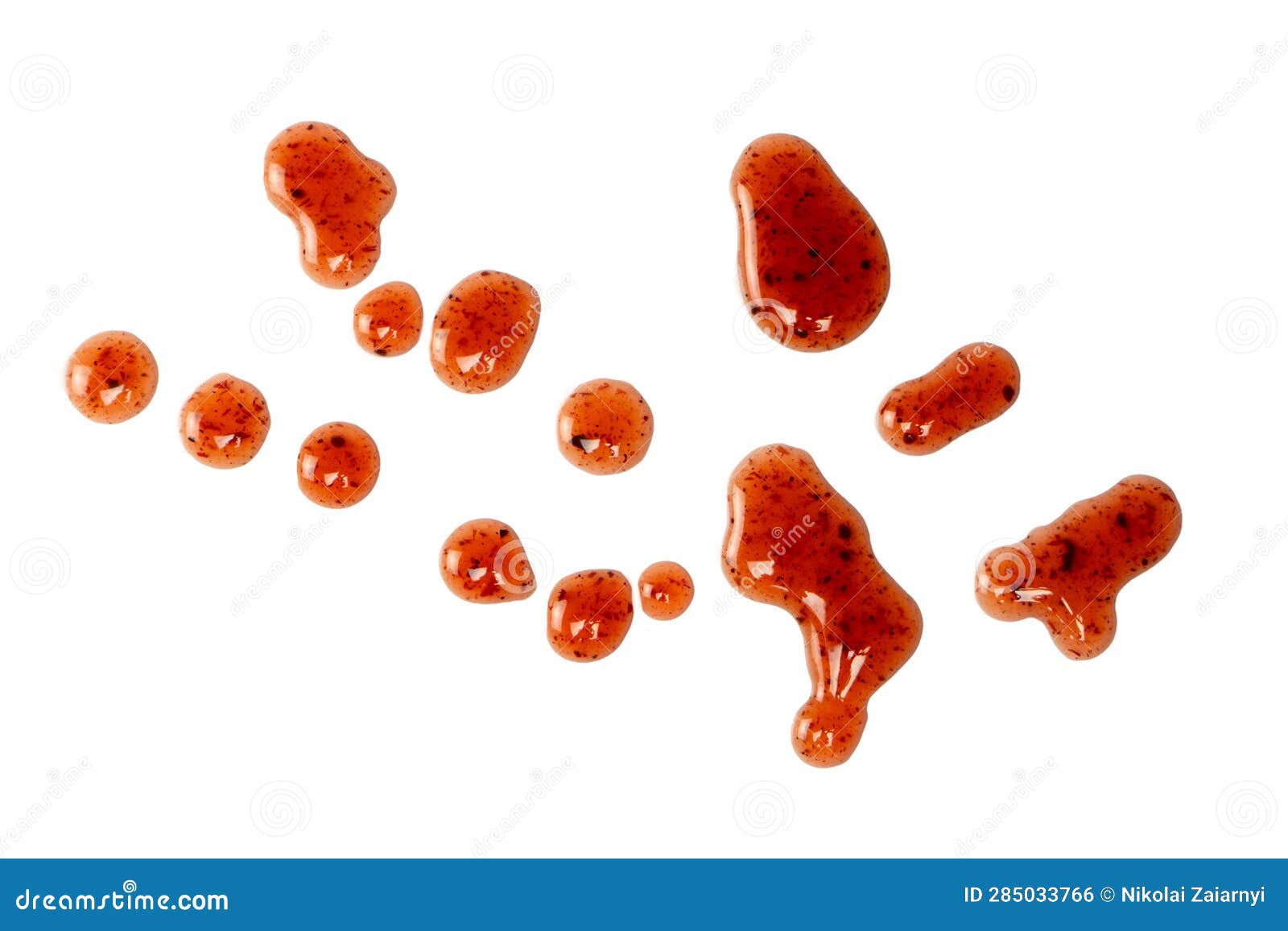 Red Jam Splashes Isolated on a White Background Stock Photo - Image of ...