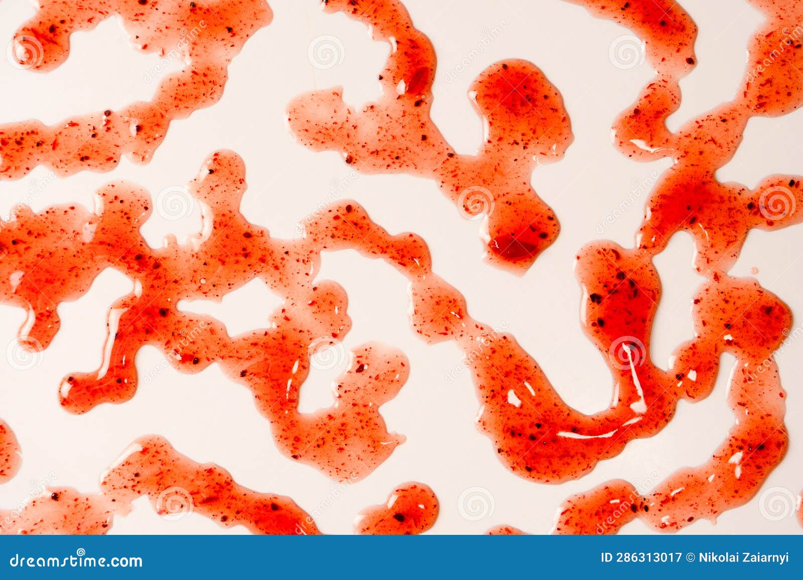 Red Jam Splashes Isolated on a White Background Stock Image - Image of ...