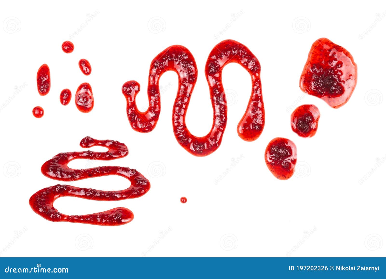 Red Jam Splashes Isolated on White Stock Photo - Image of raspberry ...
