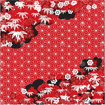 Red Japanese background stock vector. Illustration of oriental - 42115846
