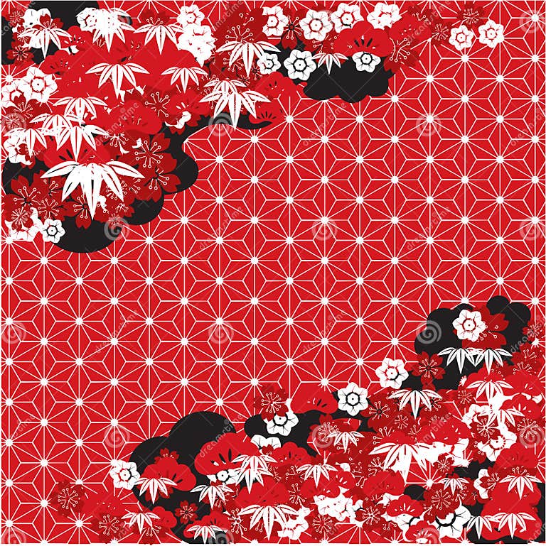 Red Japanese background stock vector. Illustration of oriental - 42115846