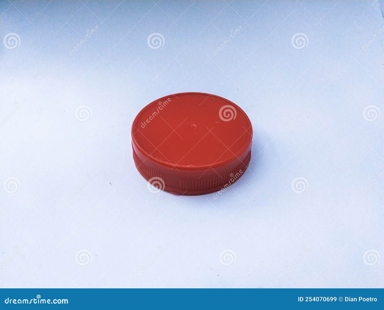 Red Jar Lid on White Background Stock Image - Image of white ...