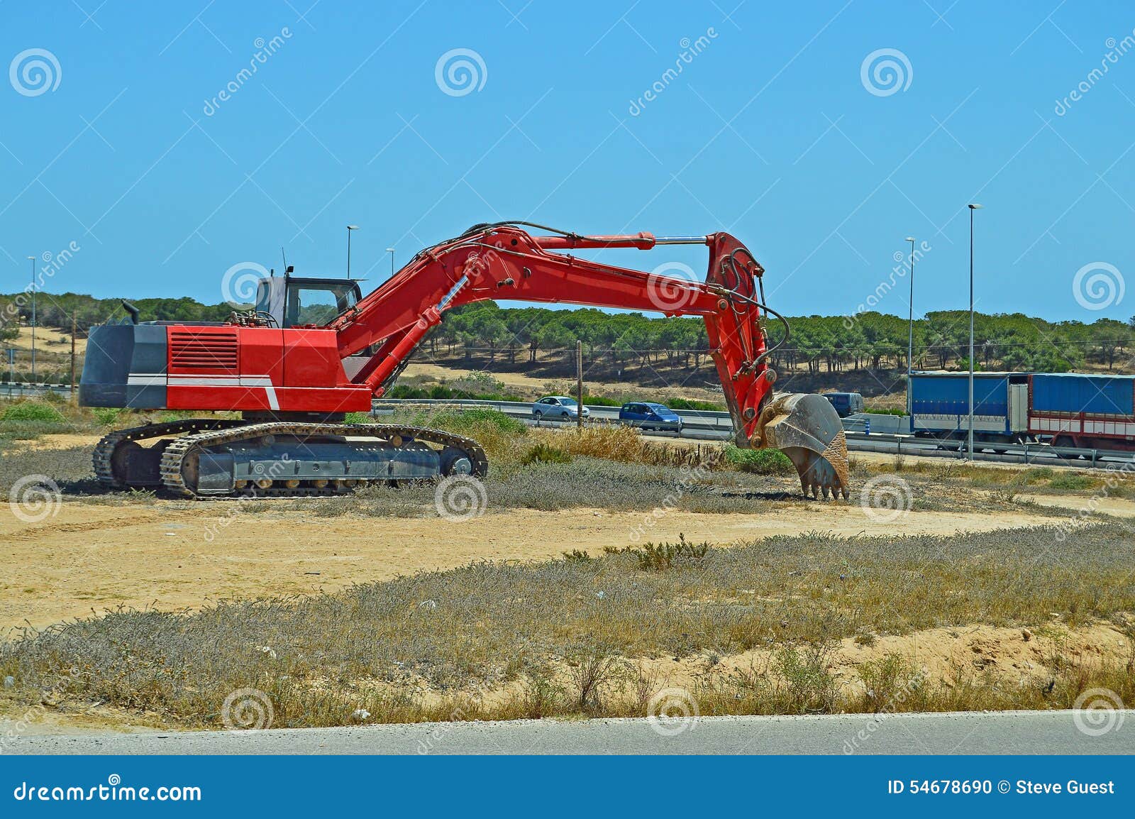 Heavy Plant Machinery - Earth Digger with Tracks Stock Photo - Image of ...