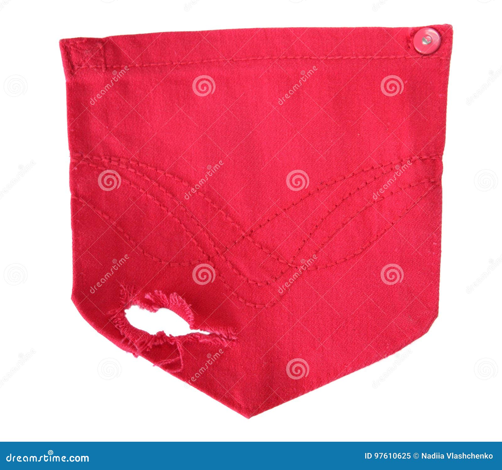 Red Jeans Pocket Isolated on White Stock Image - Image of pants ...