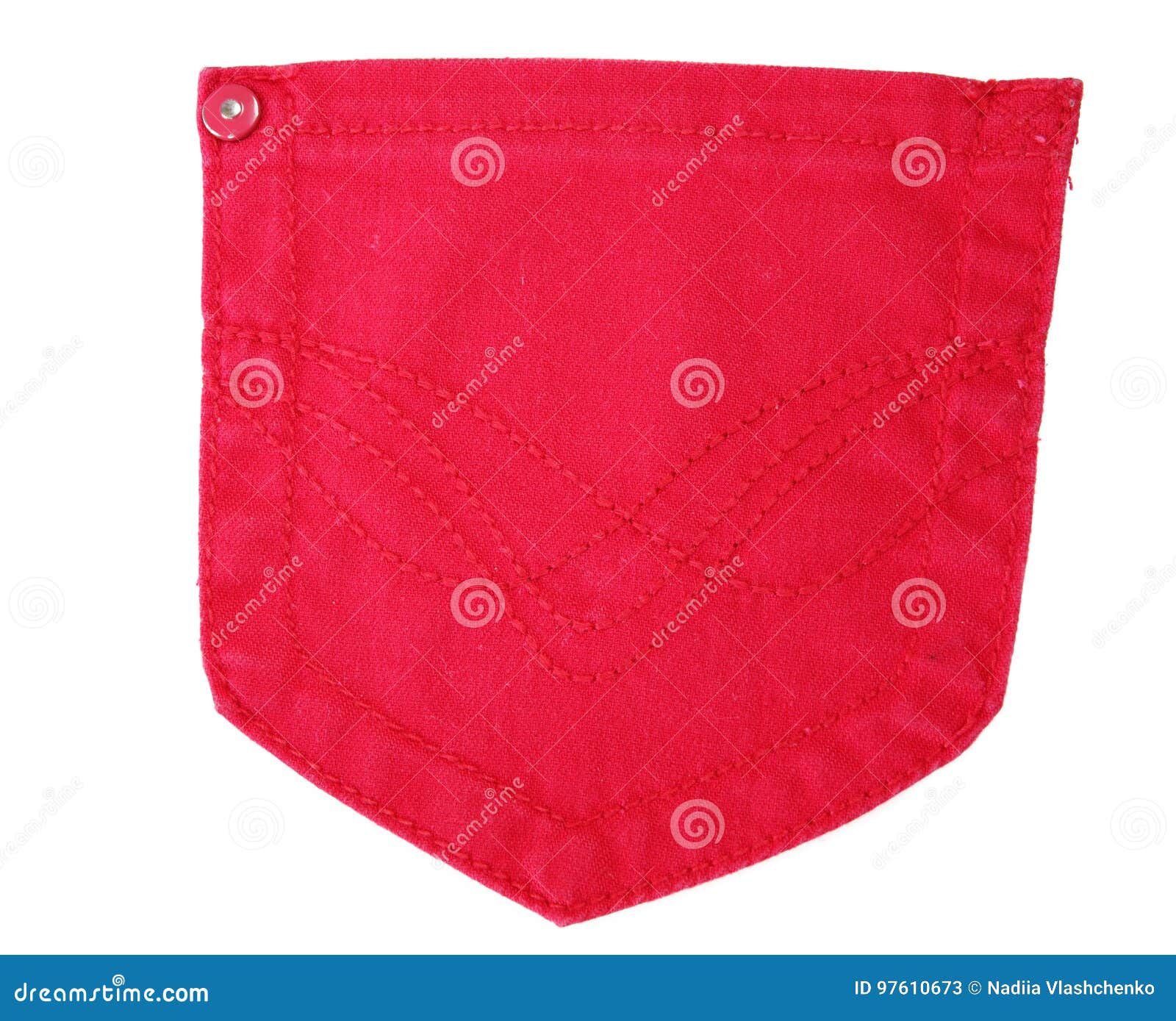 Red Jeans Pocket Isolated on White Stock Image - Image of fabric ...