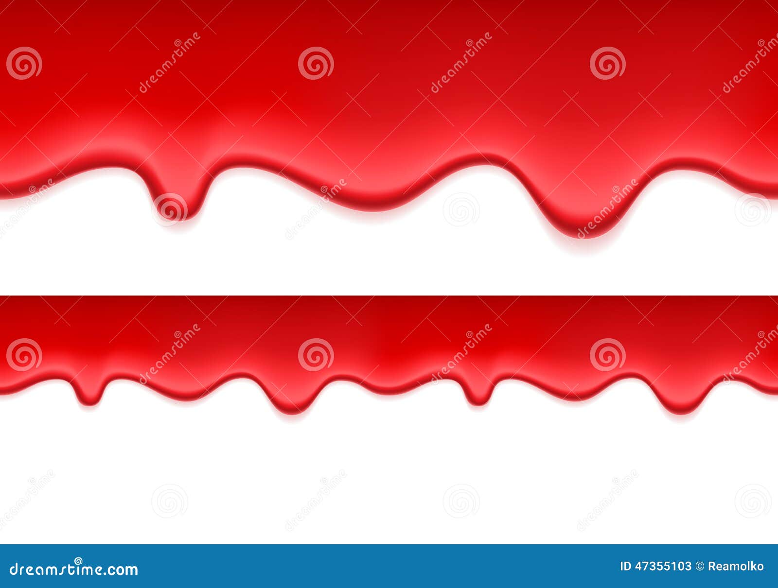 Red Jelly or Blood Dripping Back. Liquid Flow. Stock Vector ...