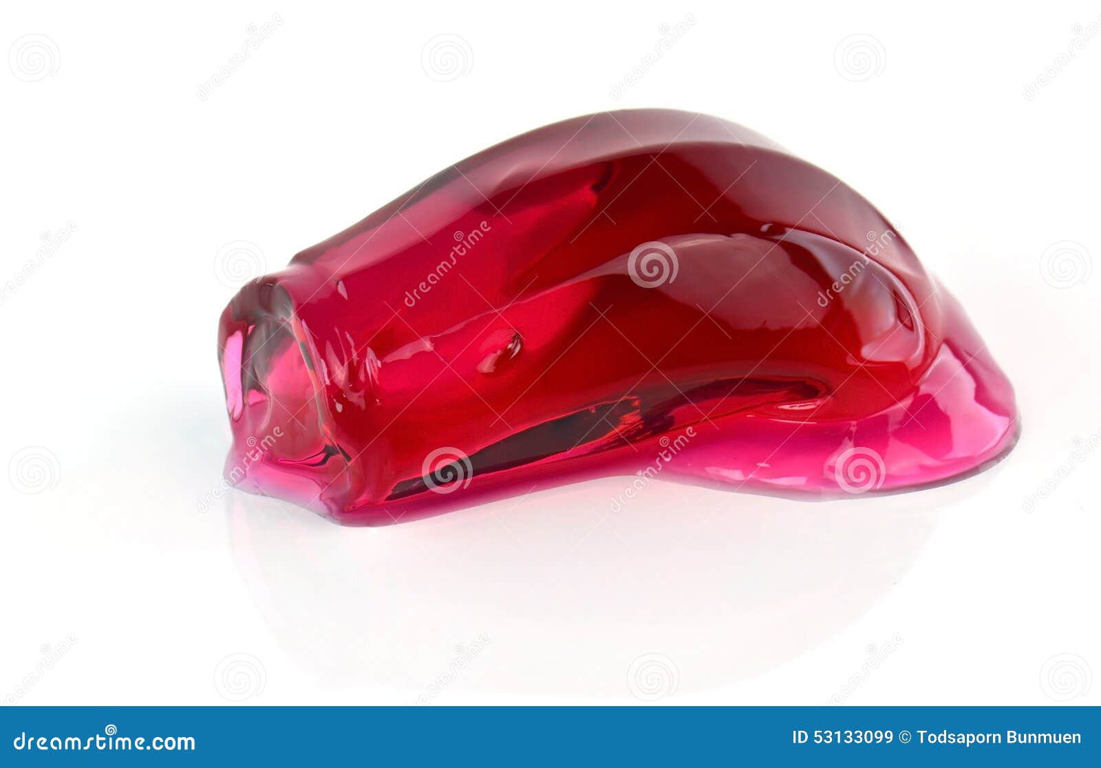 Red Jelly on White Background Stock Image - Image of background, sugar ...