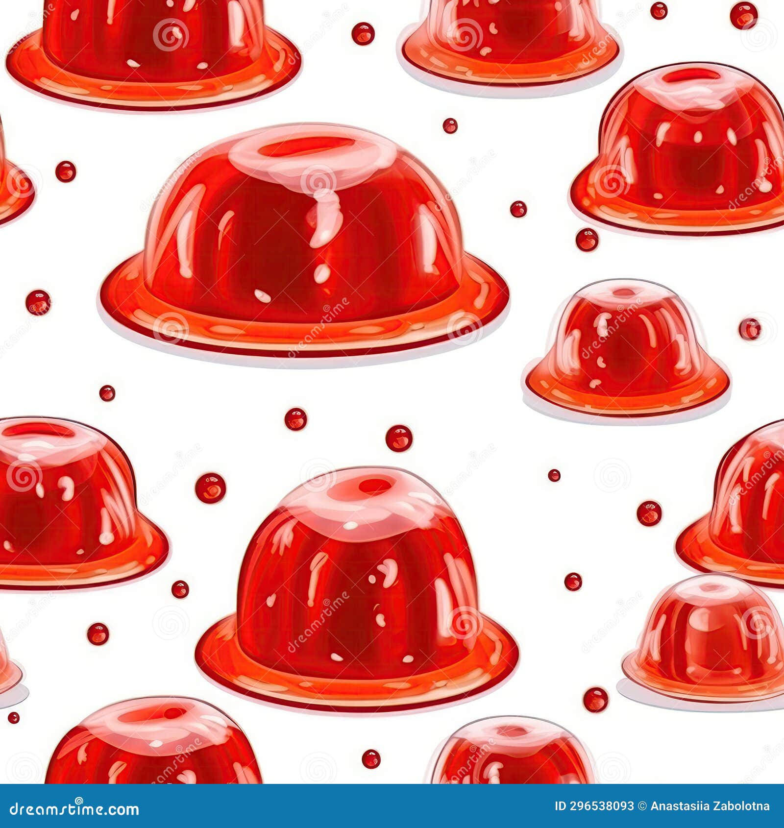 Red Jelly on White Background . Seamless Background. Generative AI ...