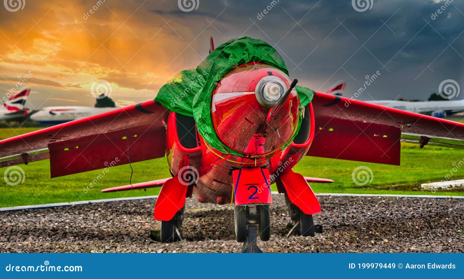 Red Jet Fighter Plane Aviation Editorial Stock Image - Image of ...