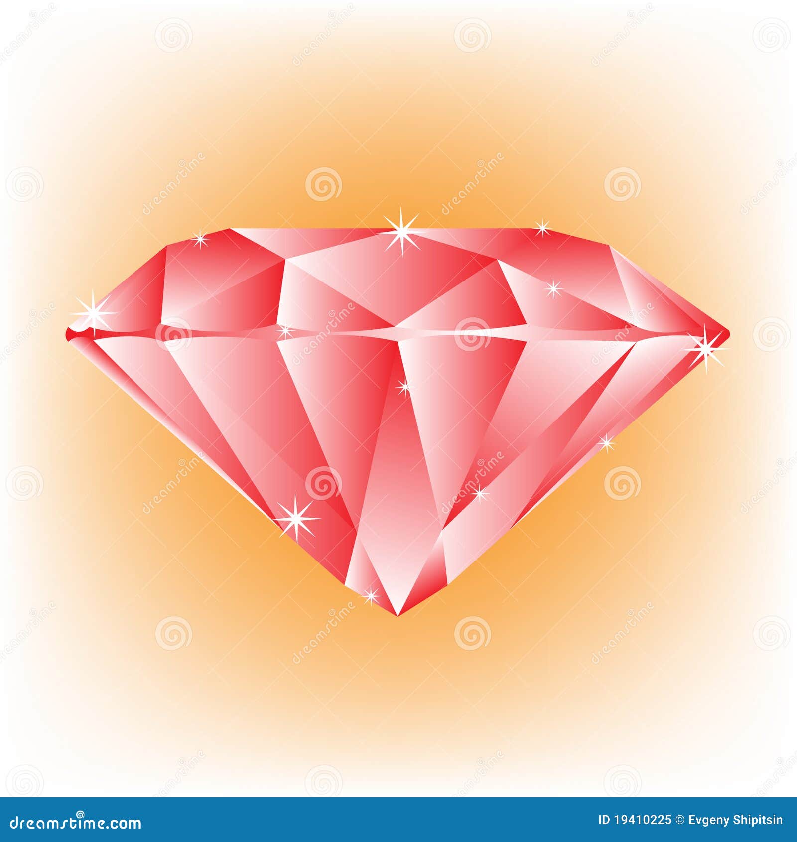 Red jewel stock vector. Illustration of jewelry, stone - 19410225