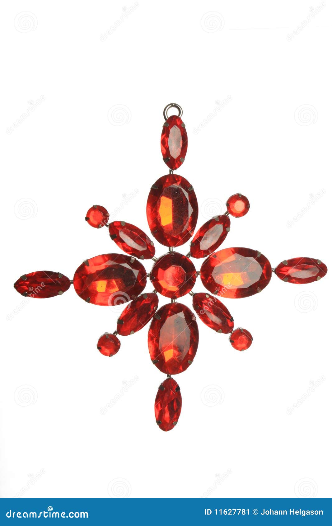 Red jewel decoration stock image. Image of white, decoration - 11627781