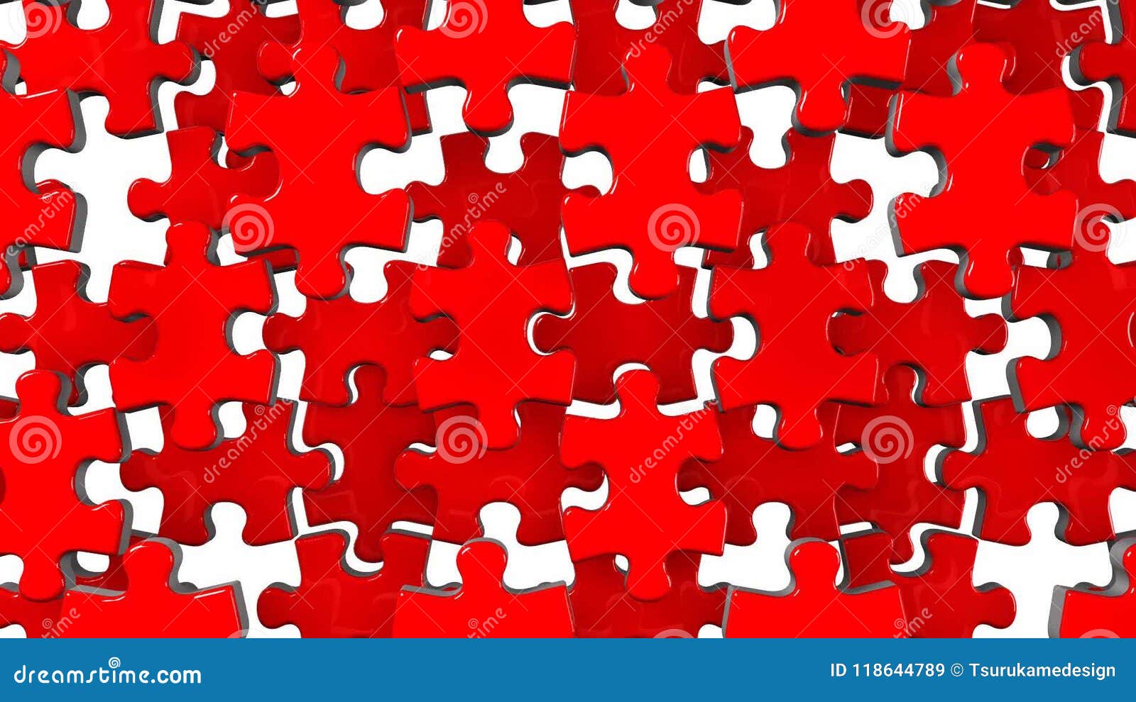 Red Jigsaw Puzzle on White Background Stock Video - Video of engage ...