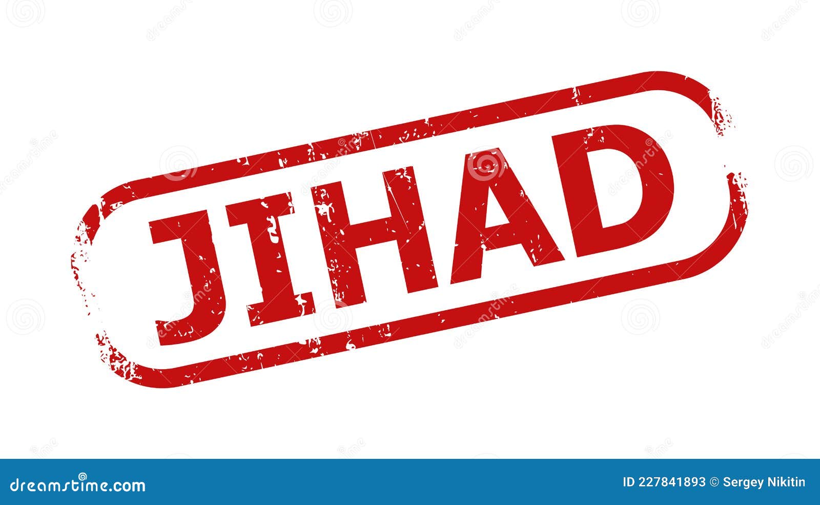 JIHAD Red Rounded Rectangle Corroded Stamp Seal Stock Vector ...