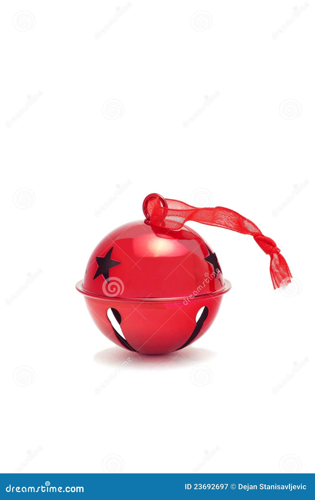 Red jingle bell stock image. Image of decoration, white - 23692697