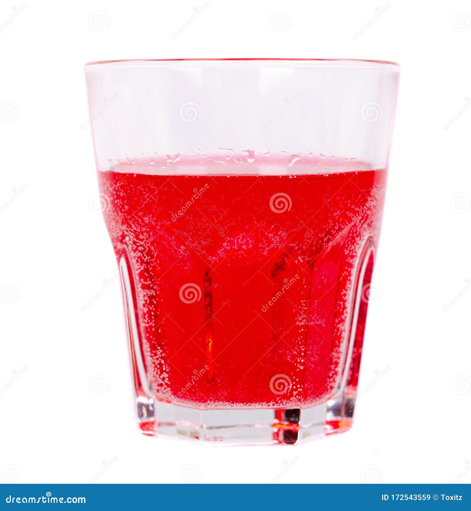 Red Juice in Glass. Isolated on White Stock Image - Image of glass ...
