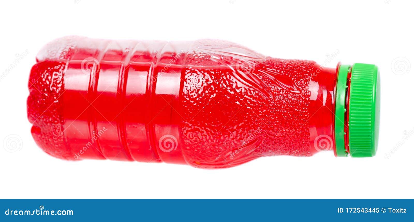 Red Juice in Plastic Bottle. Isolated on White Stock Image - Image of ...