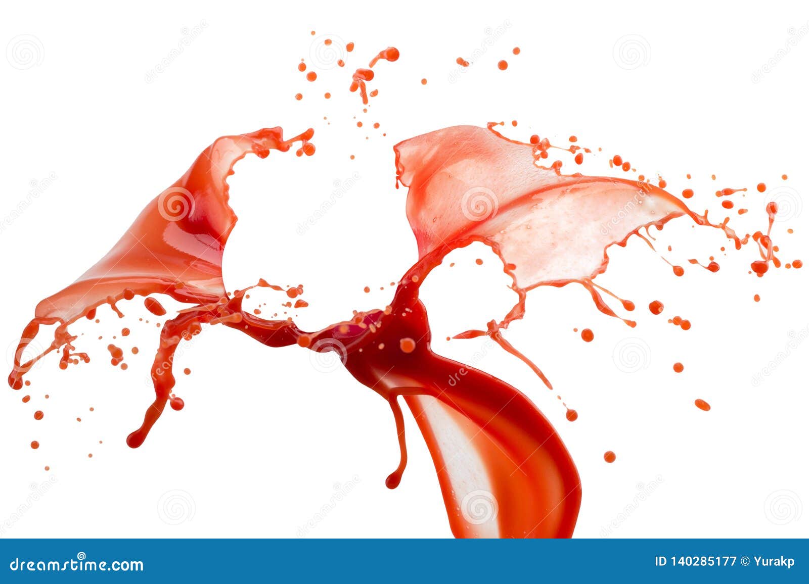 Red Juice Splash Isolated on a White Background Stock Image - Image of ...