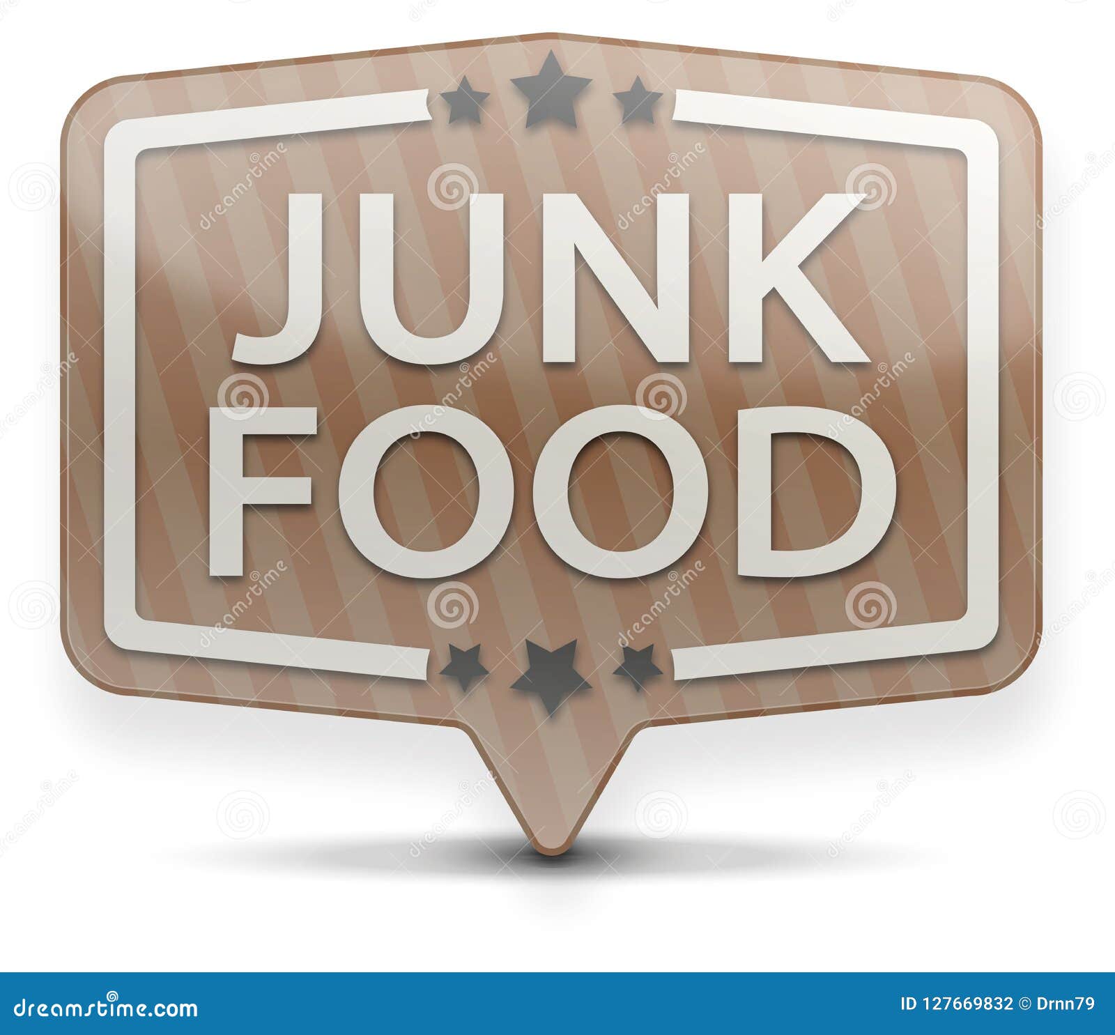 Red Junk Food Web Paper Vector Label Badge on White Stock Illustration ...