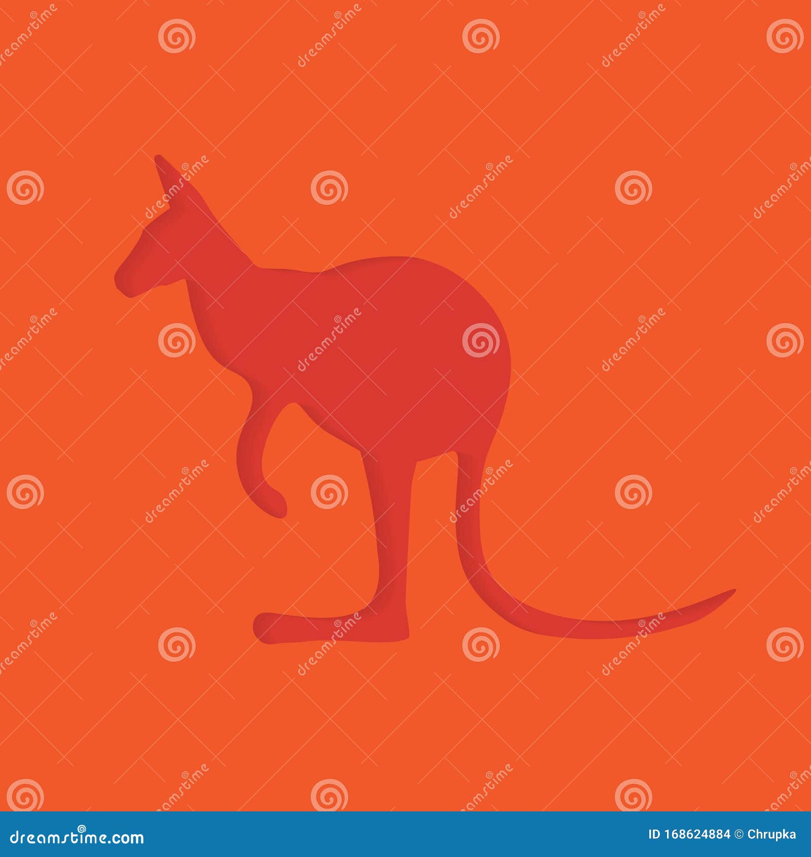 Red kangaroo icon stock vector. Illustration of bushfire - 168624884