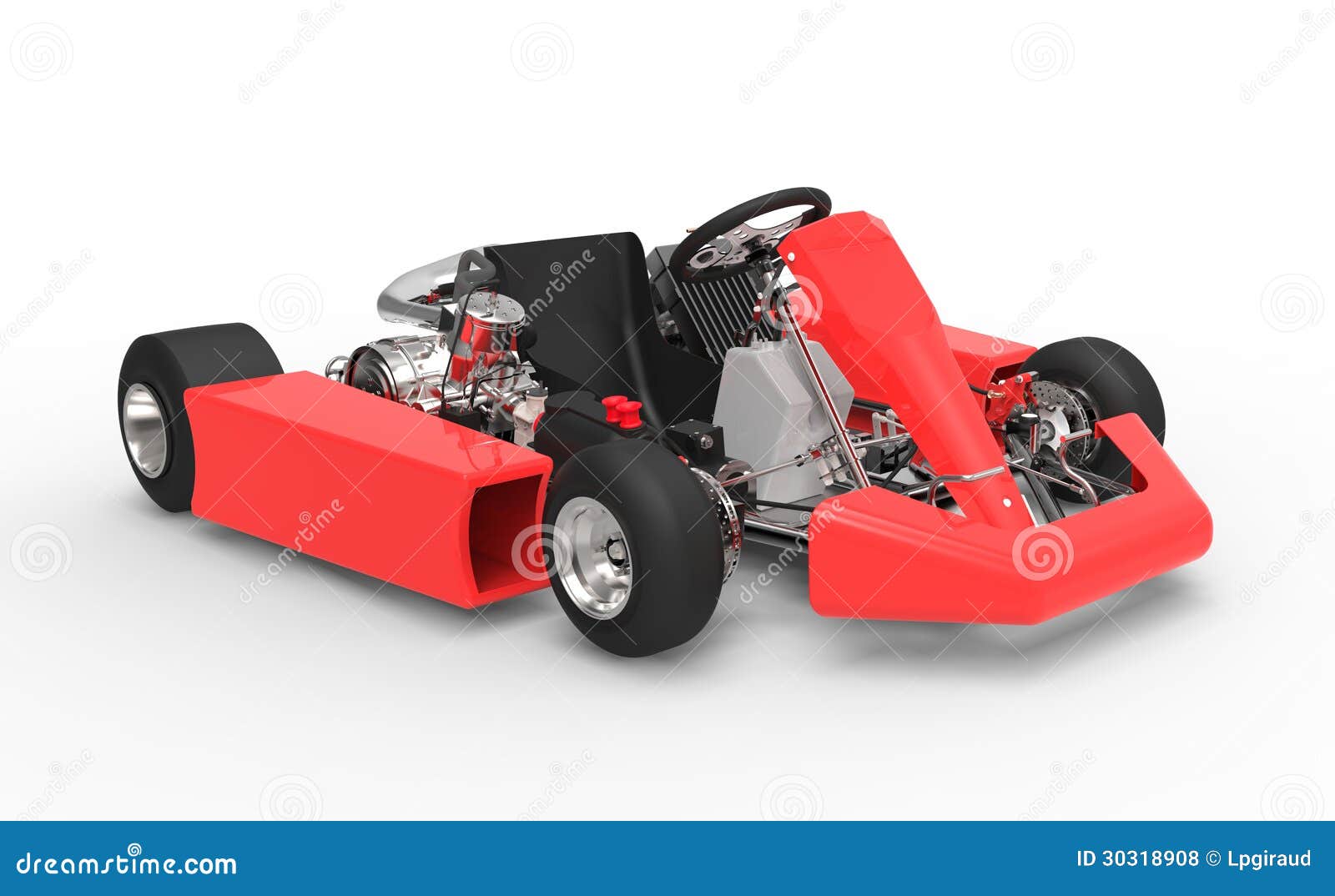 Red karting stock illustration. Illustration of recreation - 30318908