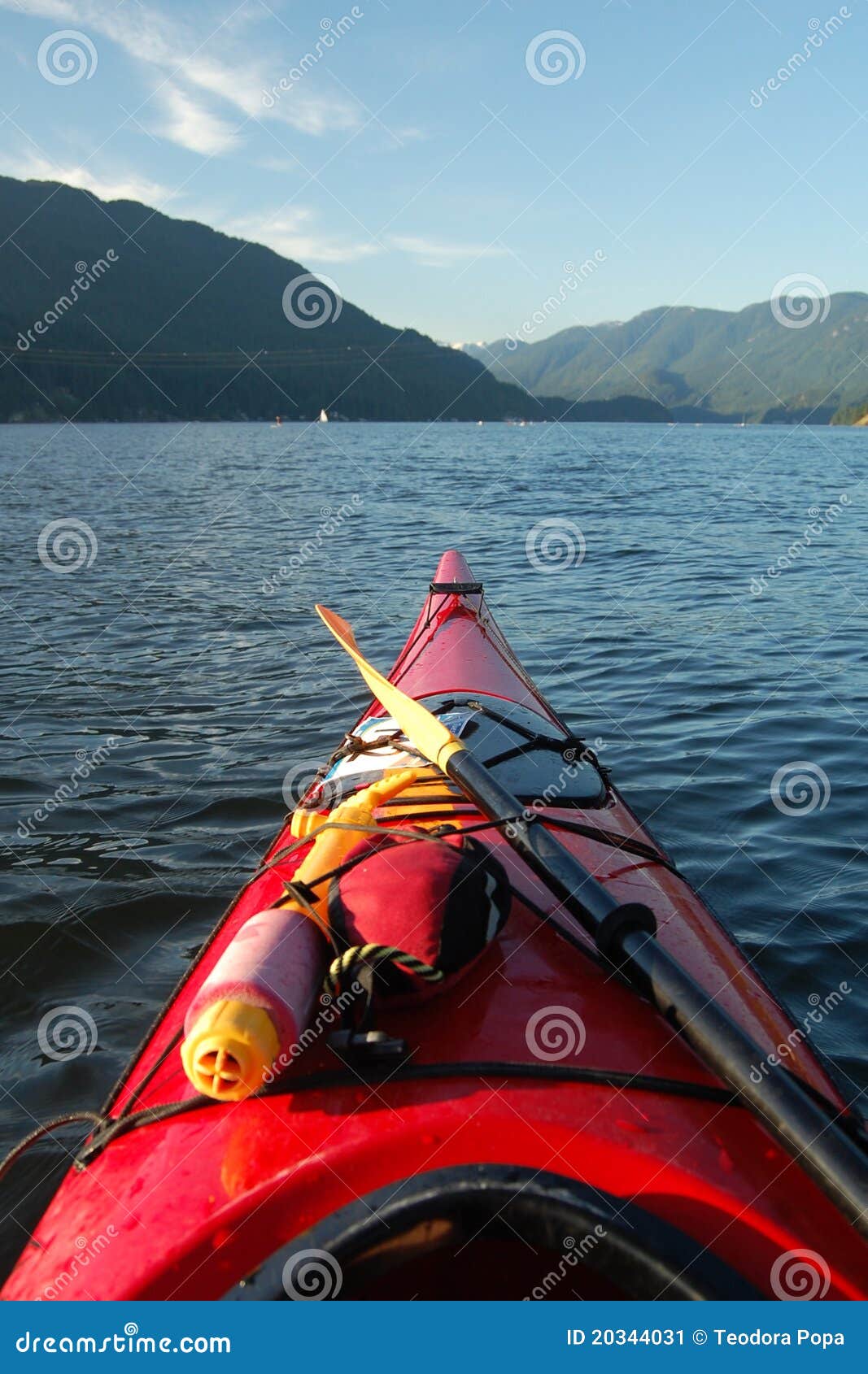 Red Kayak stock image. Image of paddle, nature, pacific - 20344031