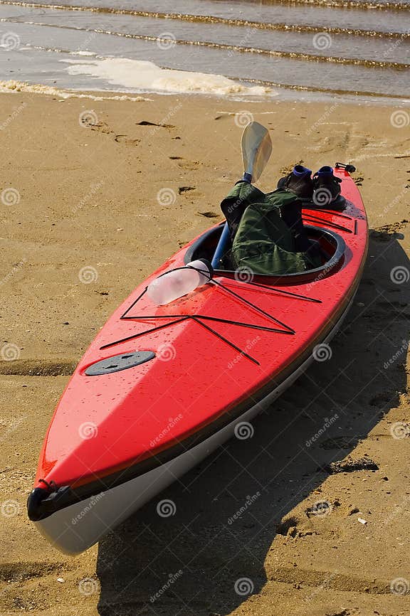 Red Kayak stock image. Image of carolina, gear, light, sports - 301431
