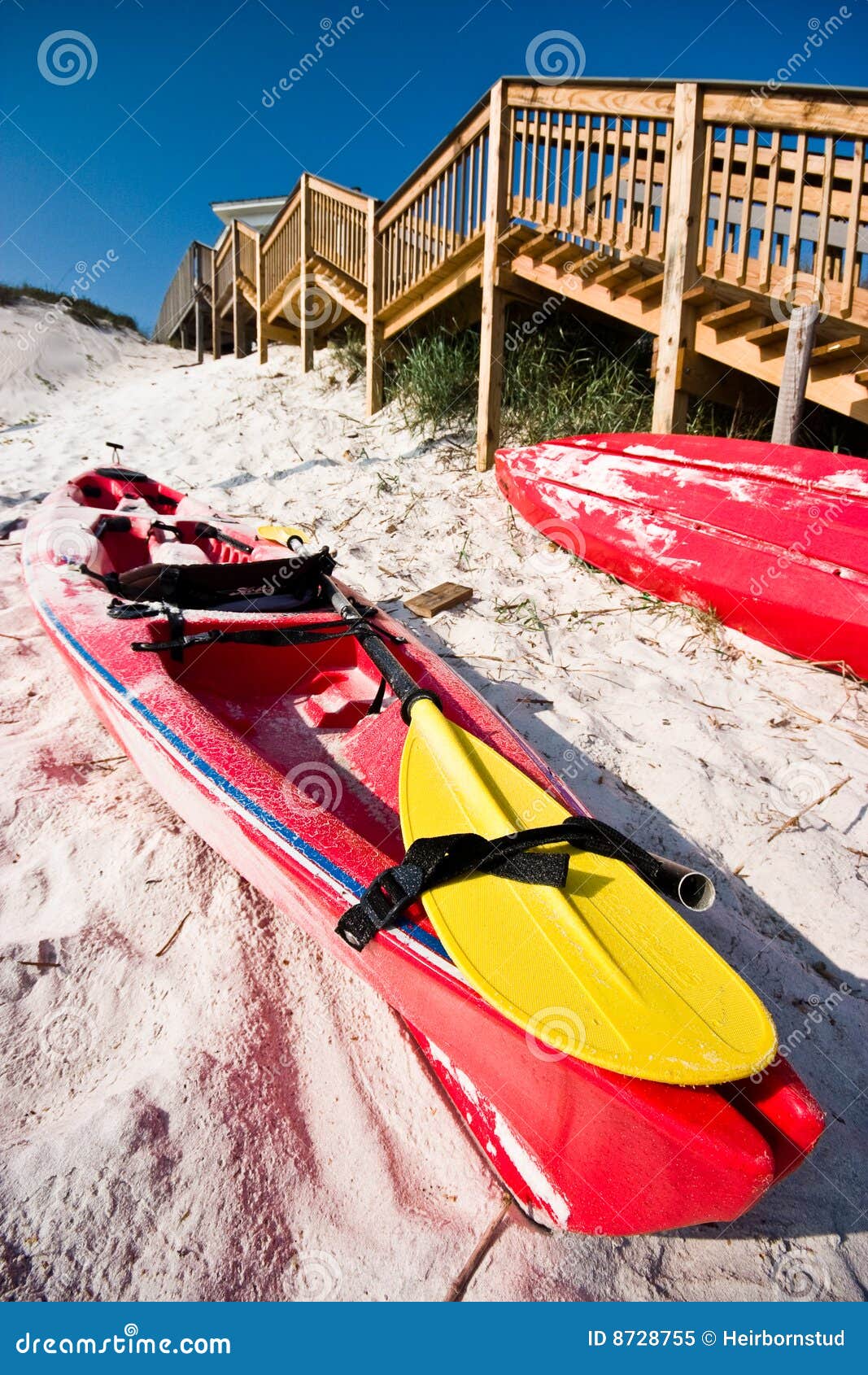 Red Kayak stock image. Image of beach, sands, equipment - 8728755