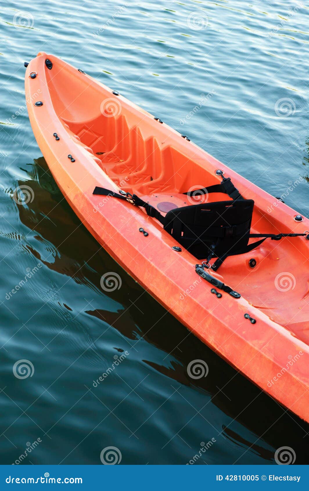 Red Kayak on Dark River Water Stock Image - Image of nature, equipment ...