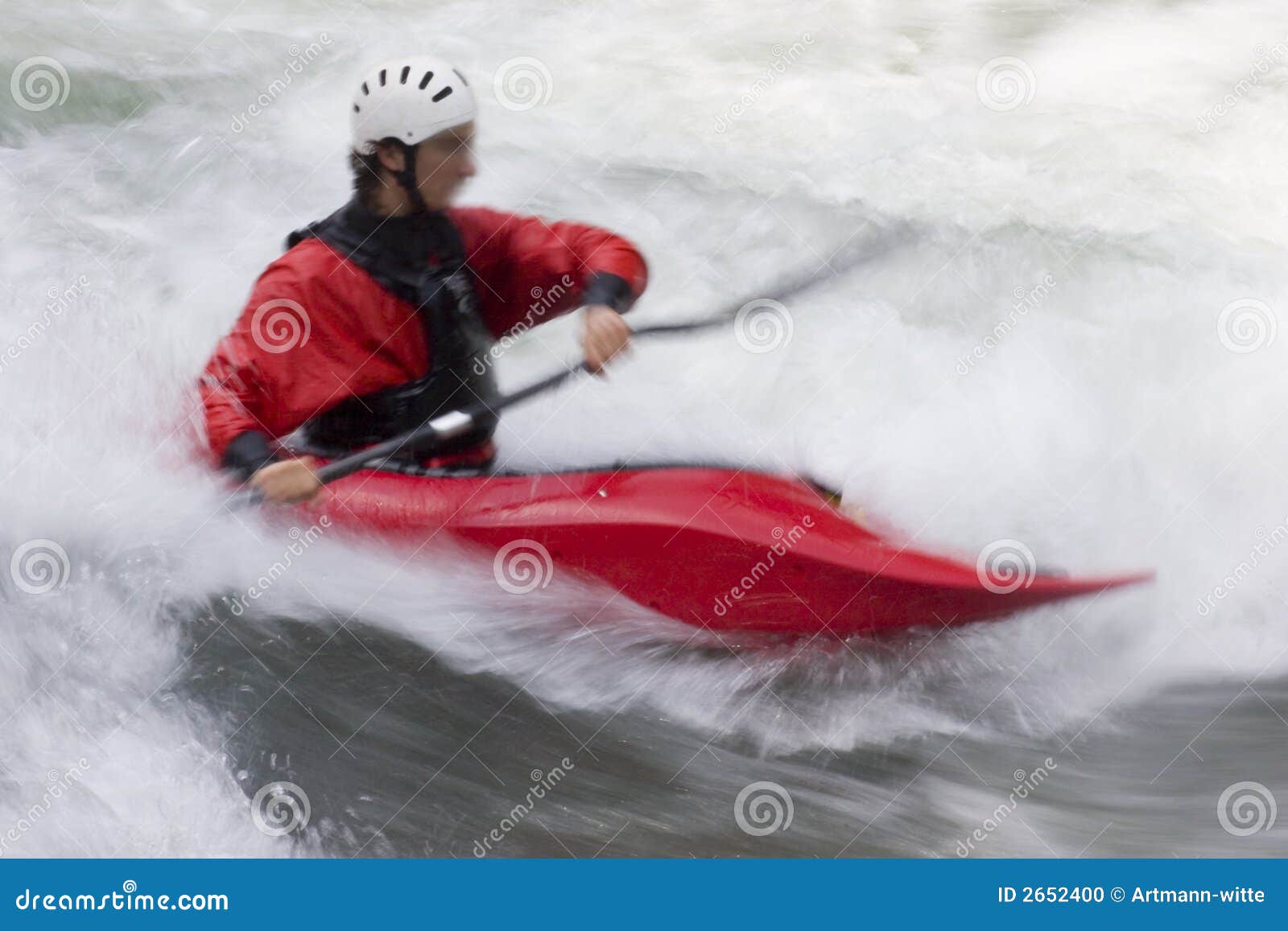 Red kayak in whitewater stock photo. Image of danger, risk - 2652400