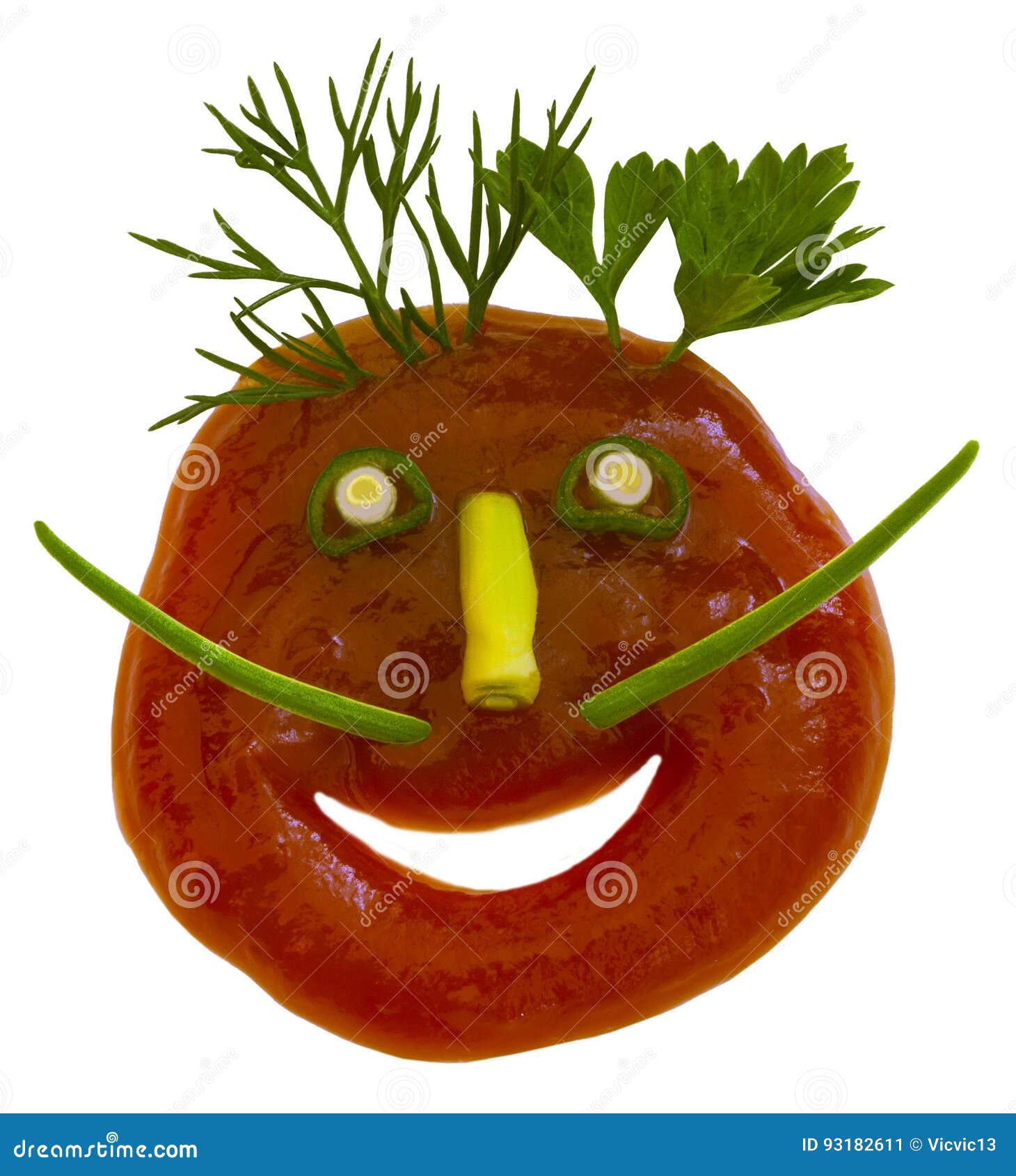 Red ketchup face stock image. Image of vegetarian, face - 93182611