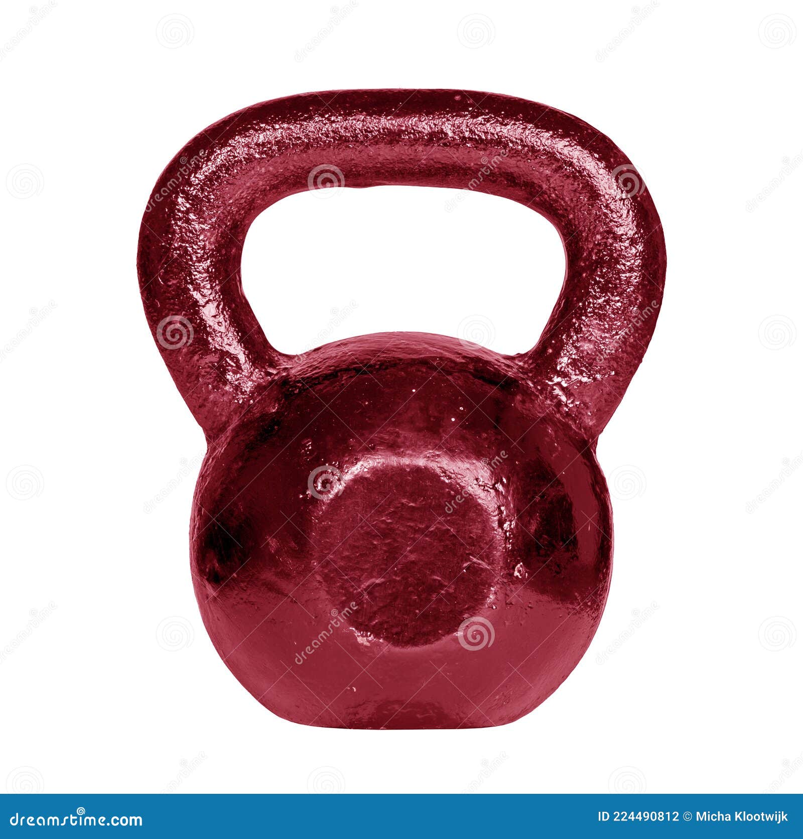 Red Kettlebell Isolated on White Stock Photo - Image of people, health ...