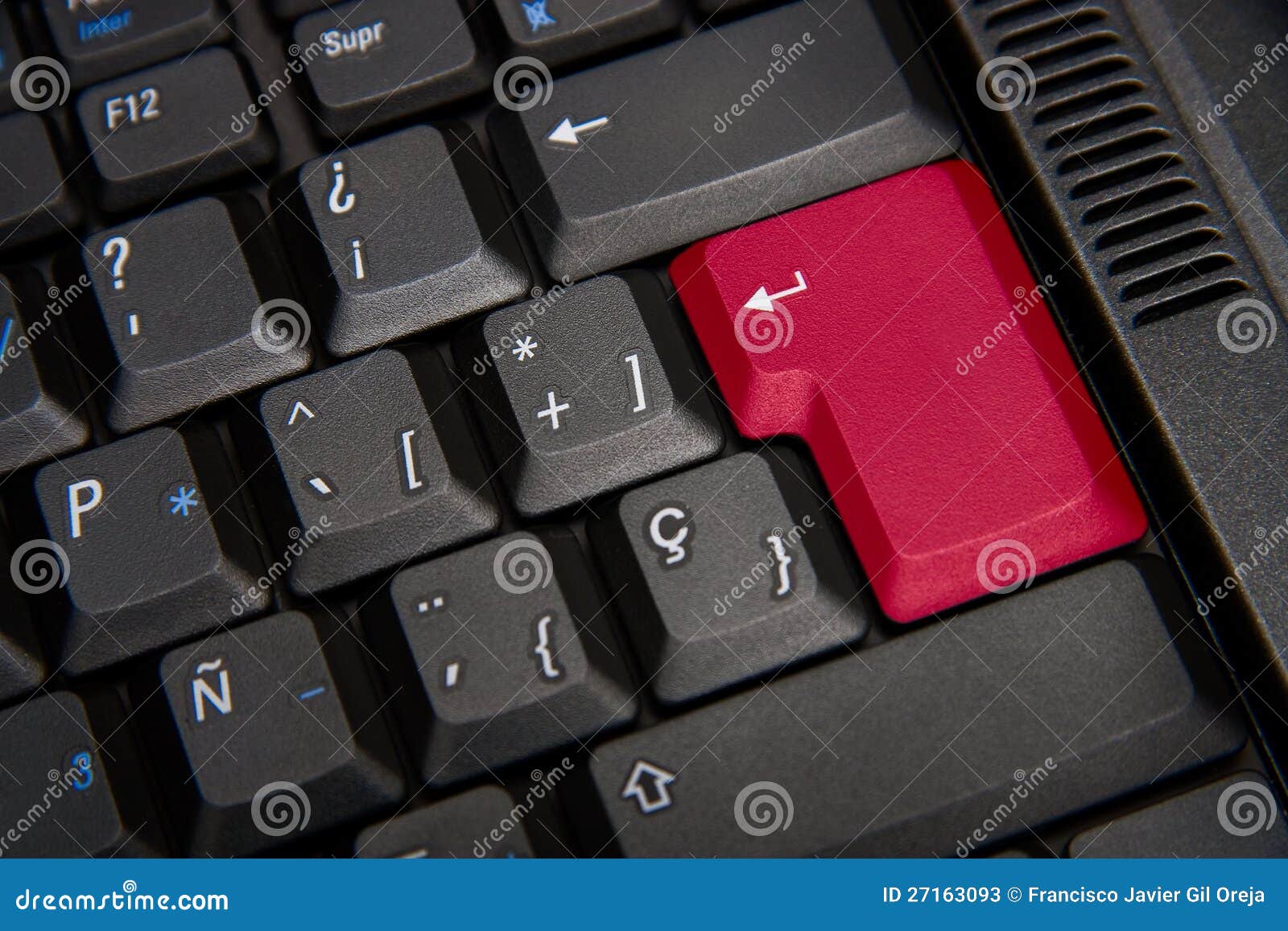 Red key stock image. Image of black, computer, oficce - 27163093