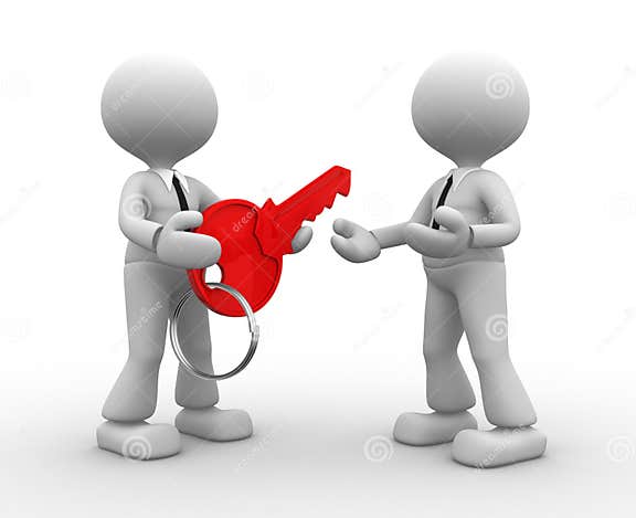 Red key stock illustration. Illustration of object, human - 37670628