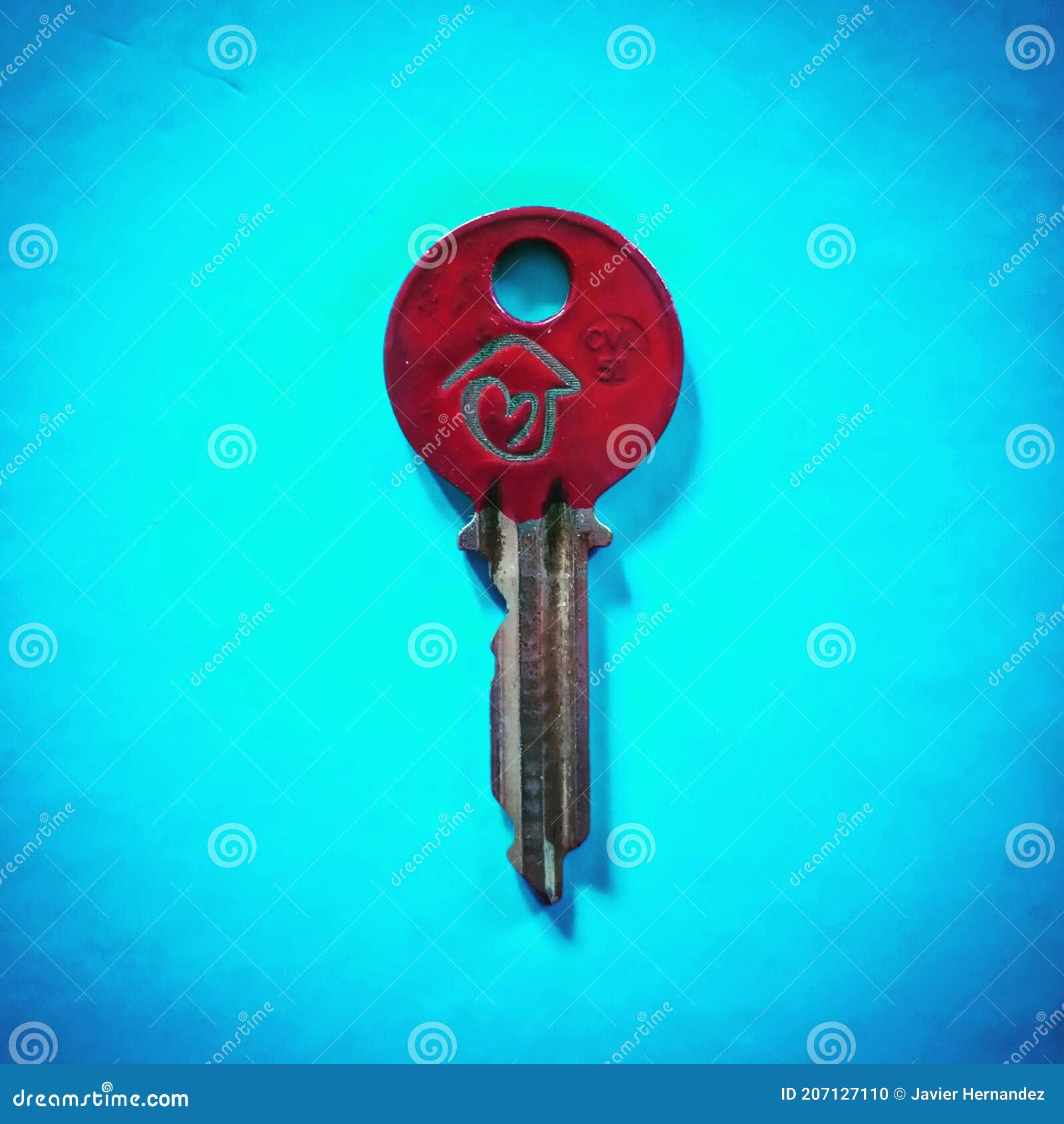 Red key stock photo. Image of house, home, blue, minimalist - 207127110