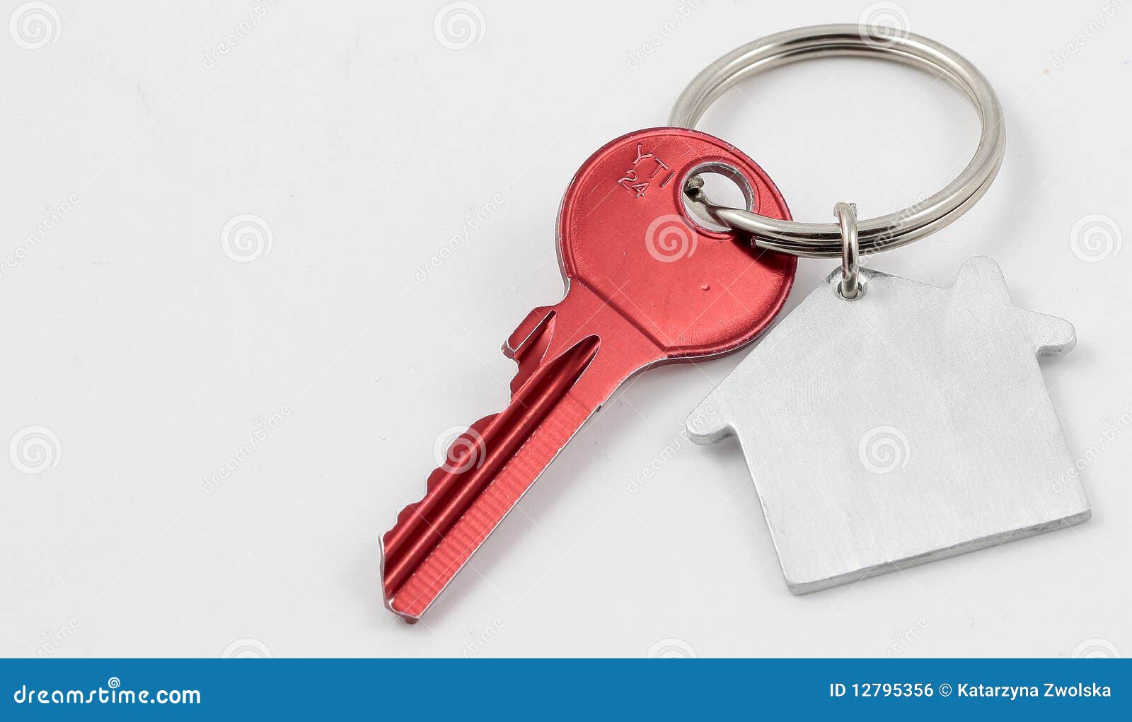 Red Key to the new house stock photo. Image of silver - 12795356