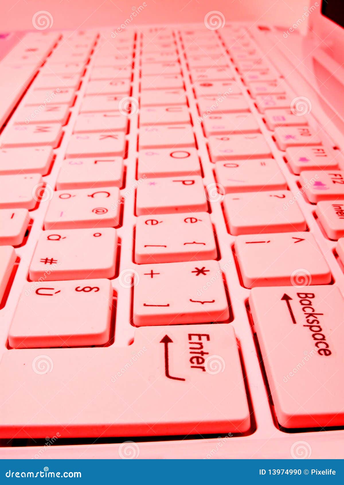 Red keyboard stock photo. Image of caution, attention - 13974990