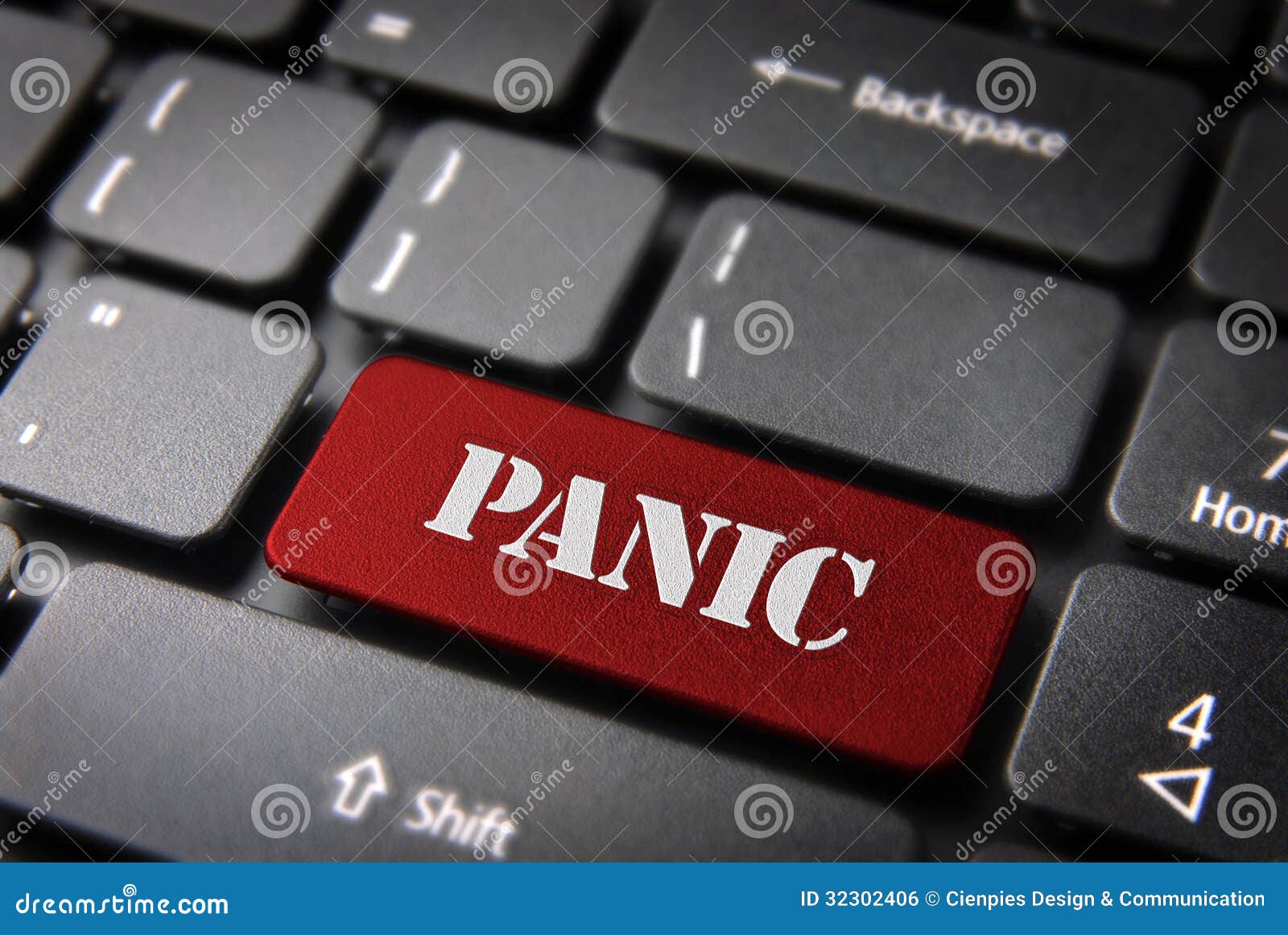 Red Keyboard Key Panic Button, Status Background Stock Photo - Image of ...
