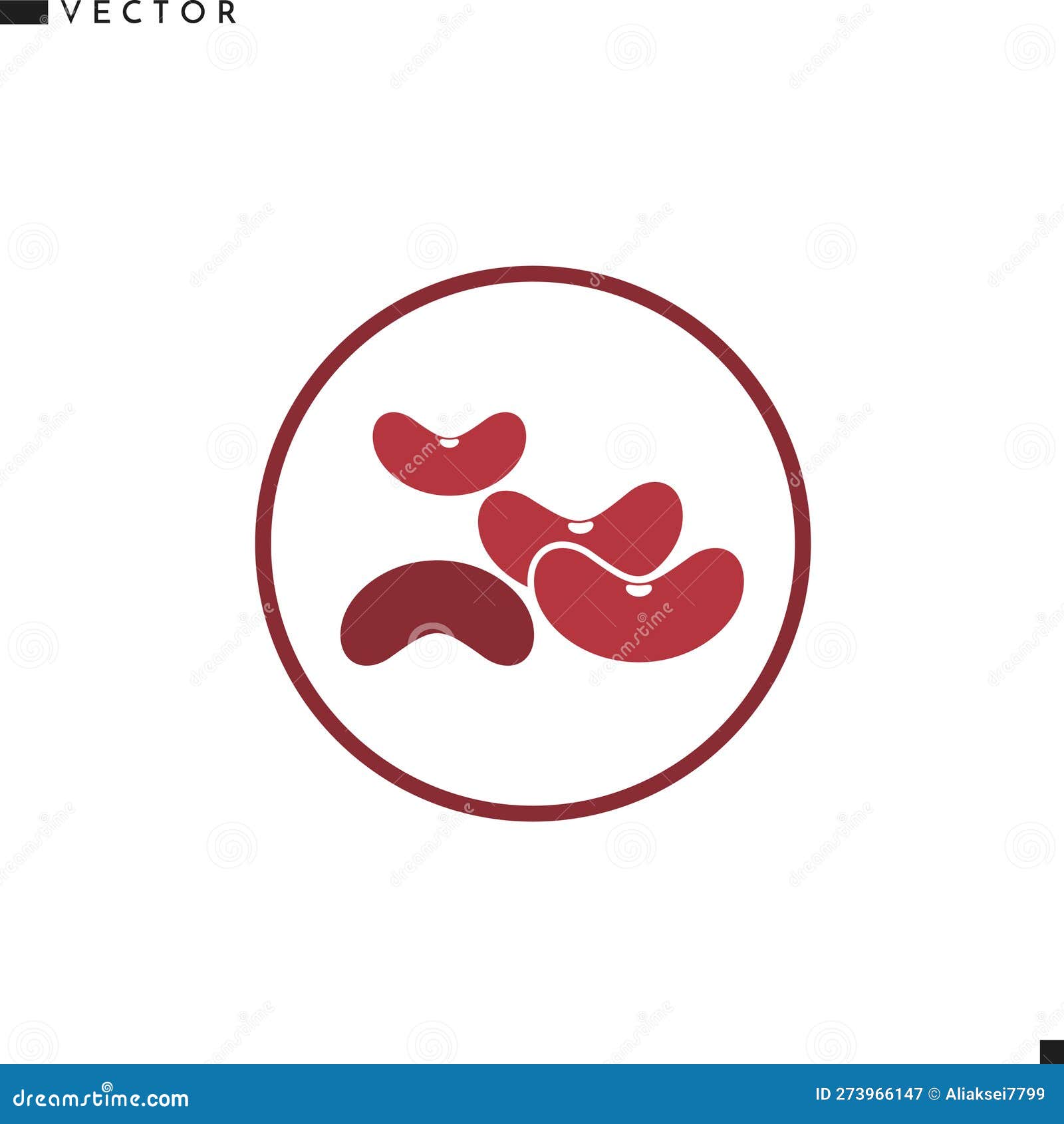 Red Kidney Beans Logo Cartoon Vector | CartoonDealer.com #273966147
