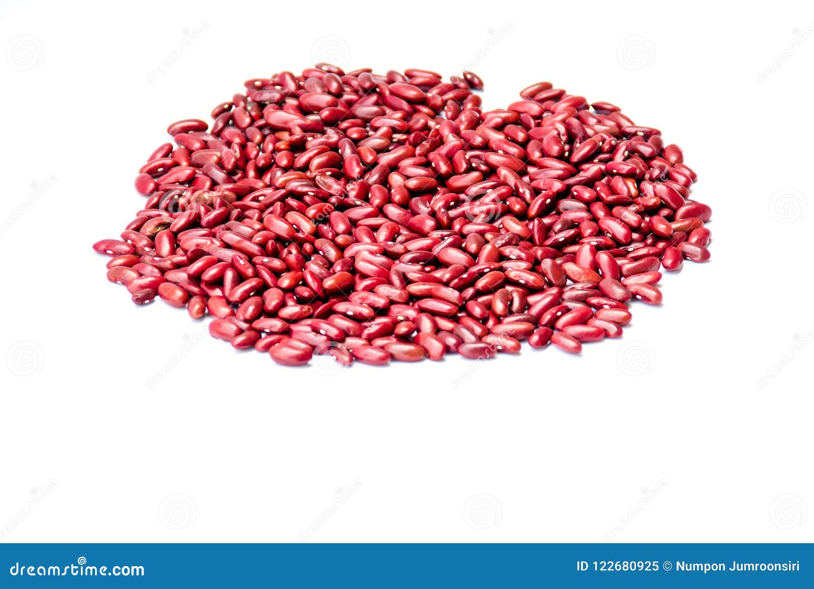 Red Kidney Beans on a White Background Stock Image - Image of grain ...