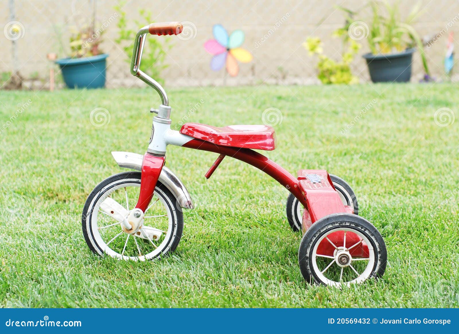 Red Kids Bike stock photo. Image of cool, grass, concept - 20569432
