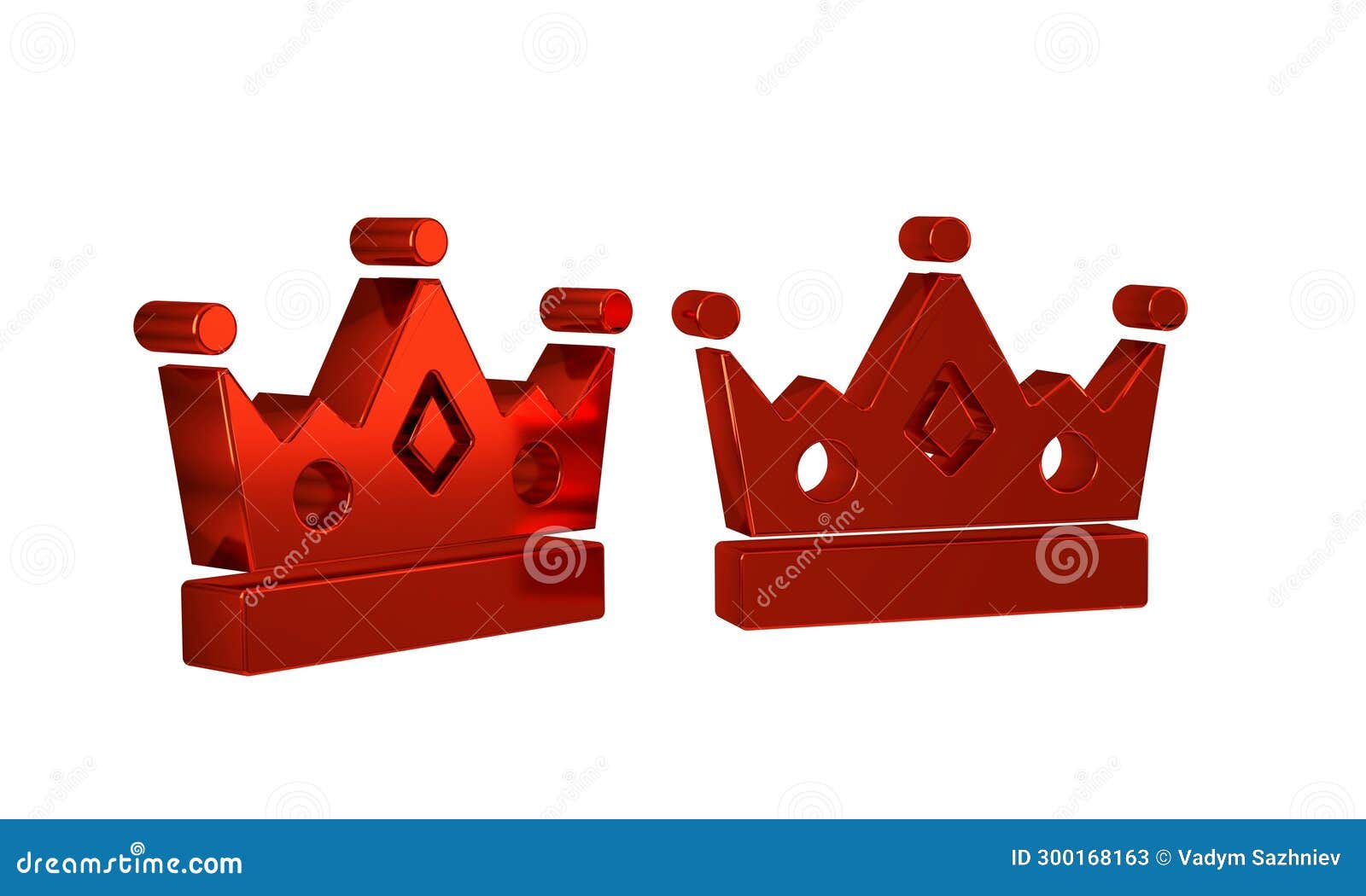 Red King Crown Icon Isolated on Transparent Background. Stock ...