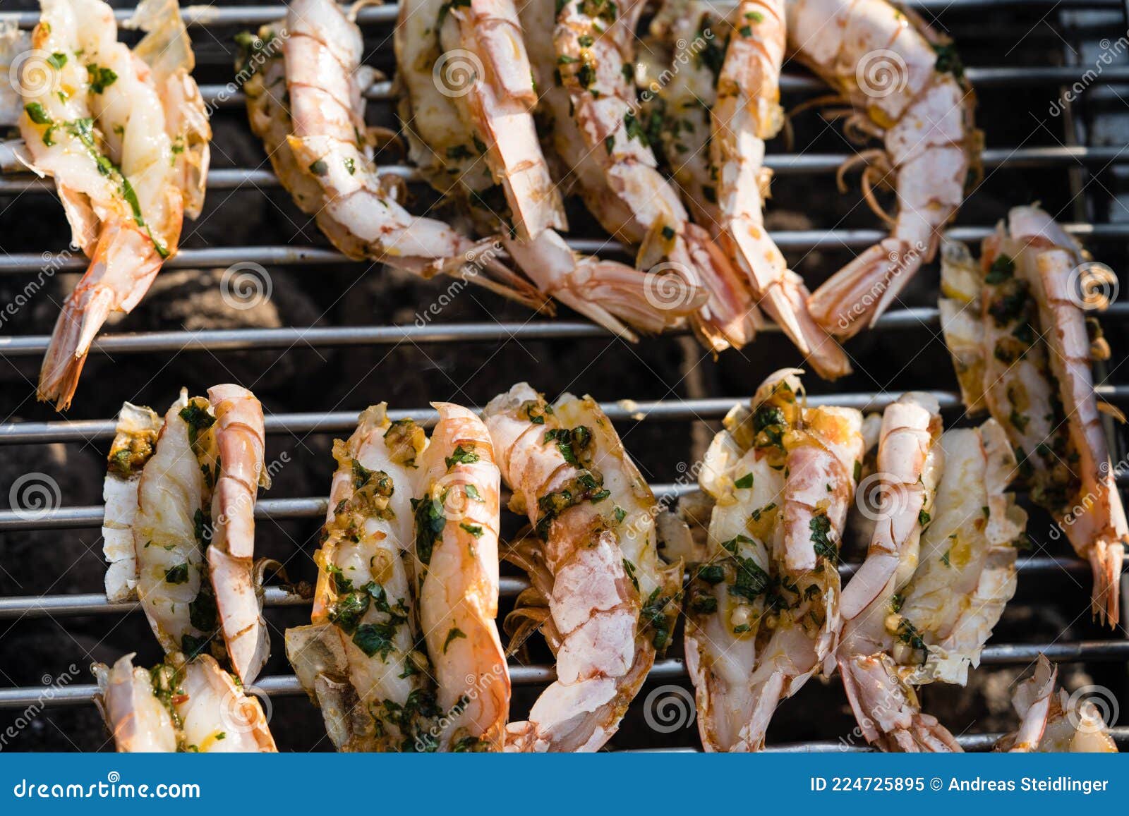 Red King Prawns stock image. Image of healthy, filet - 224725895