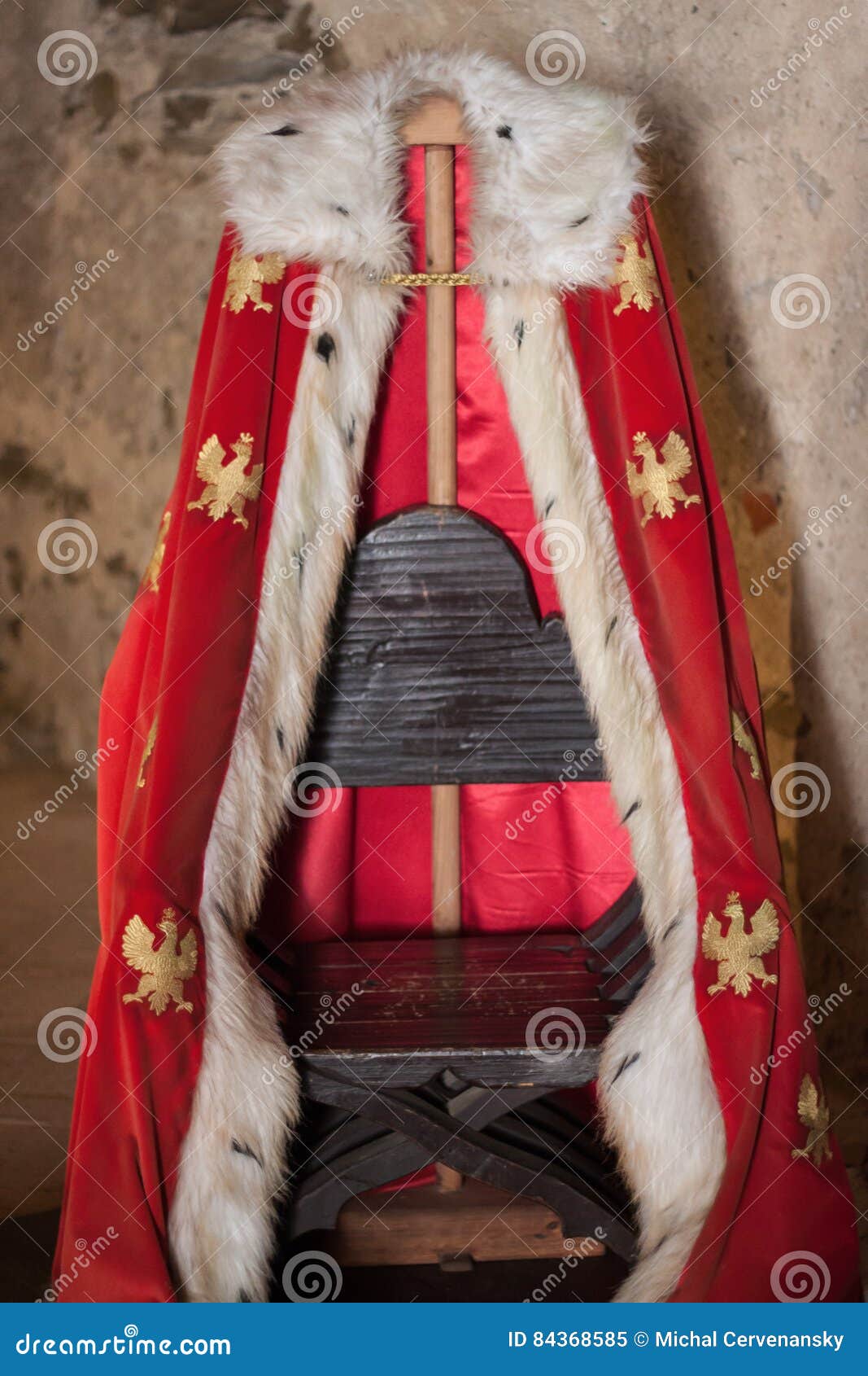 Red King Robe in Stara Lubovna Castle Stock Image - Image of luxury ...