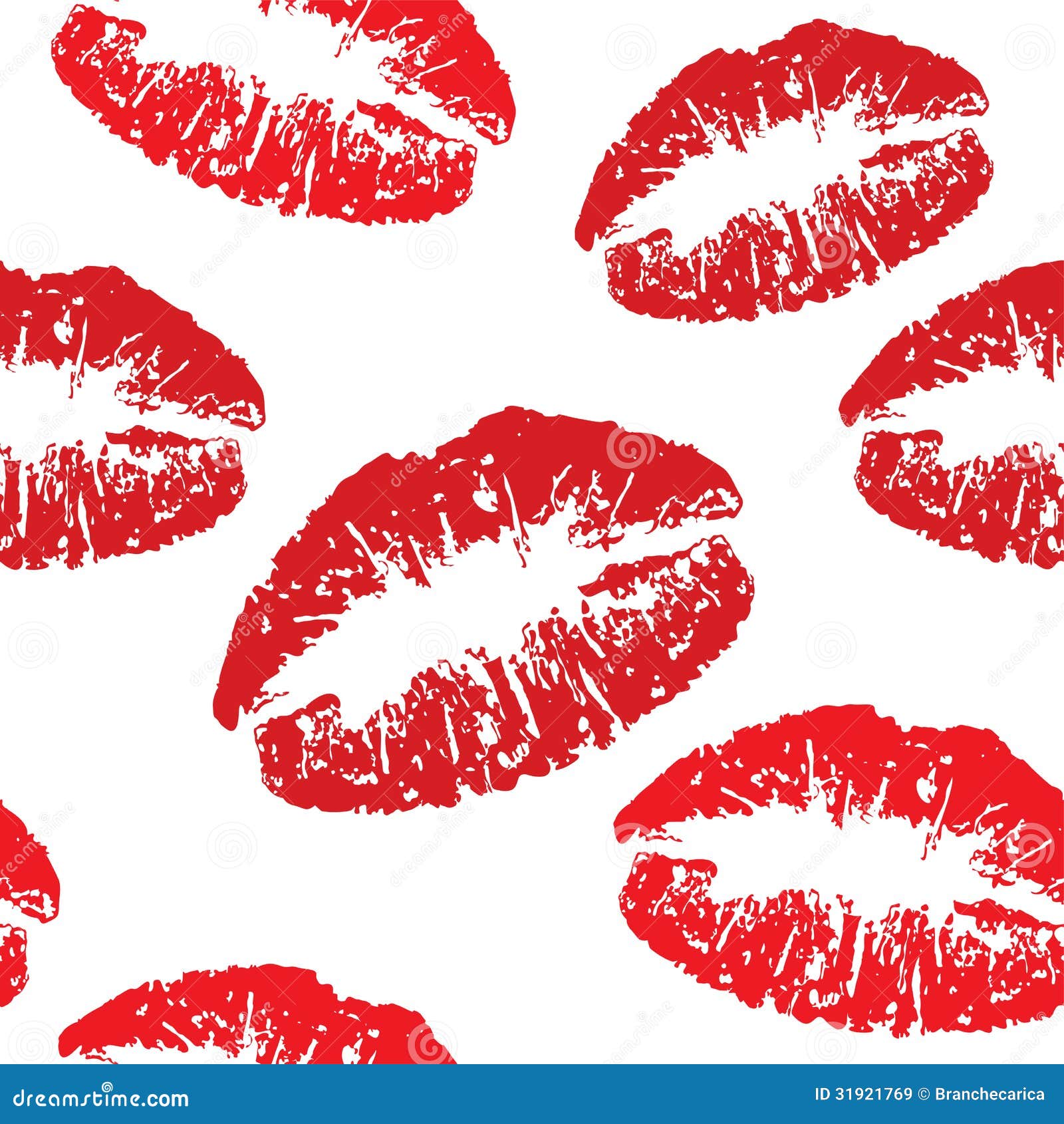 Red Kiss Print Pattern Royalty Free Stock Images - Image: 31921769
