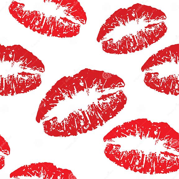 Red kiss print pattern stock vector. Illustration of female - 31921769