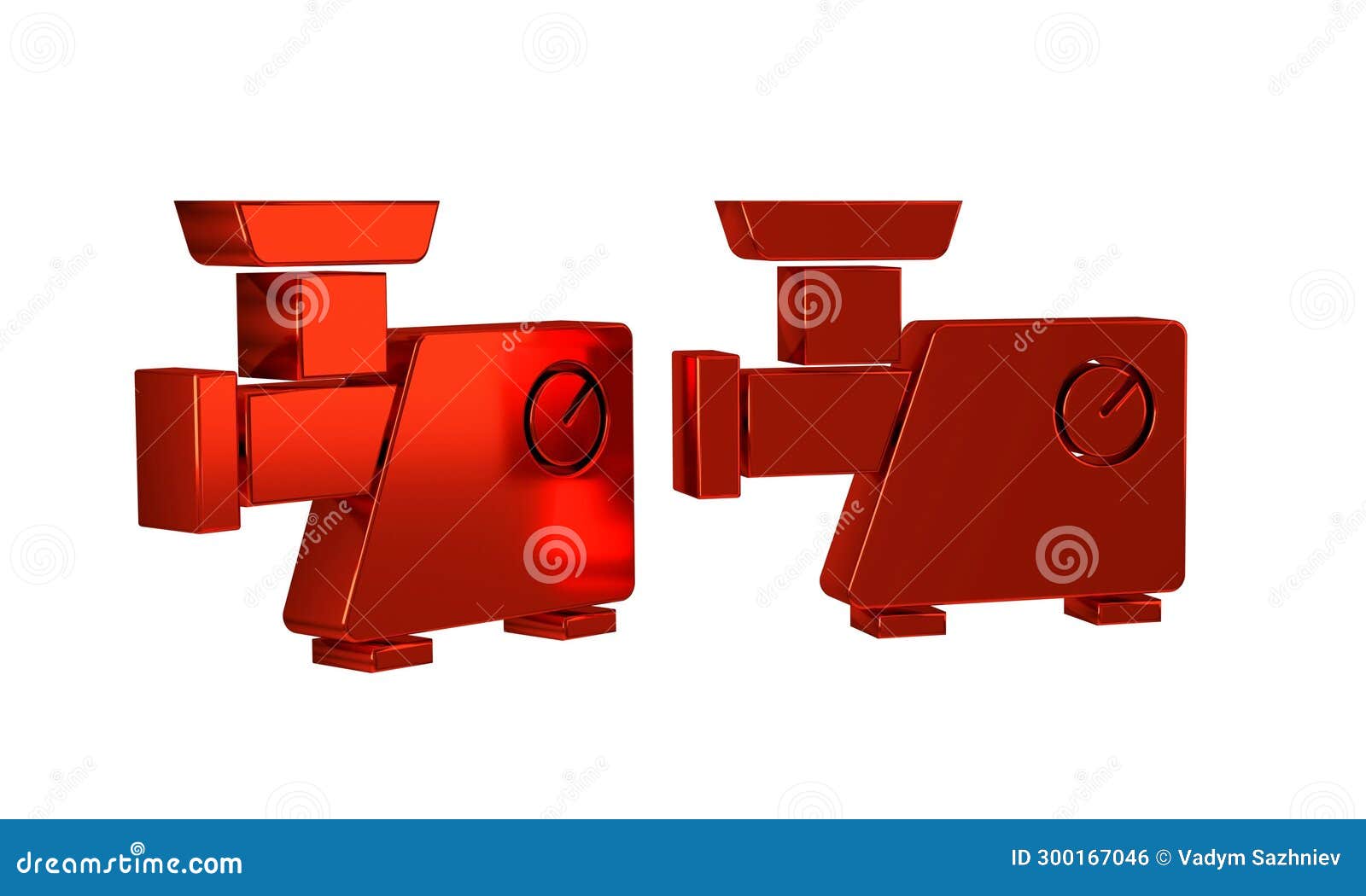 Red Kitchen Meat Grinder Icon Isolated on Transparent Background. Stock ...