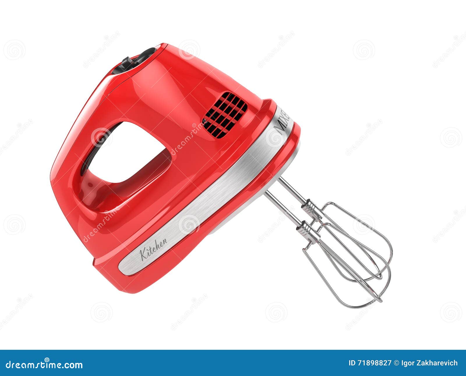 Red kitchen mixer. stock illustration. Illustration of culinary - 71898827